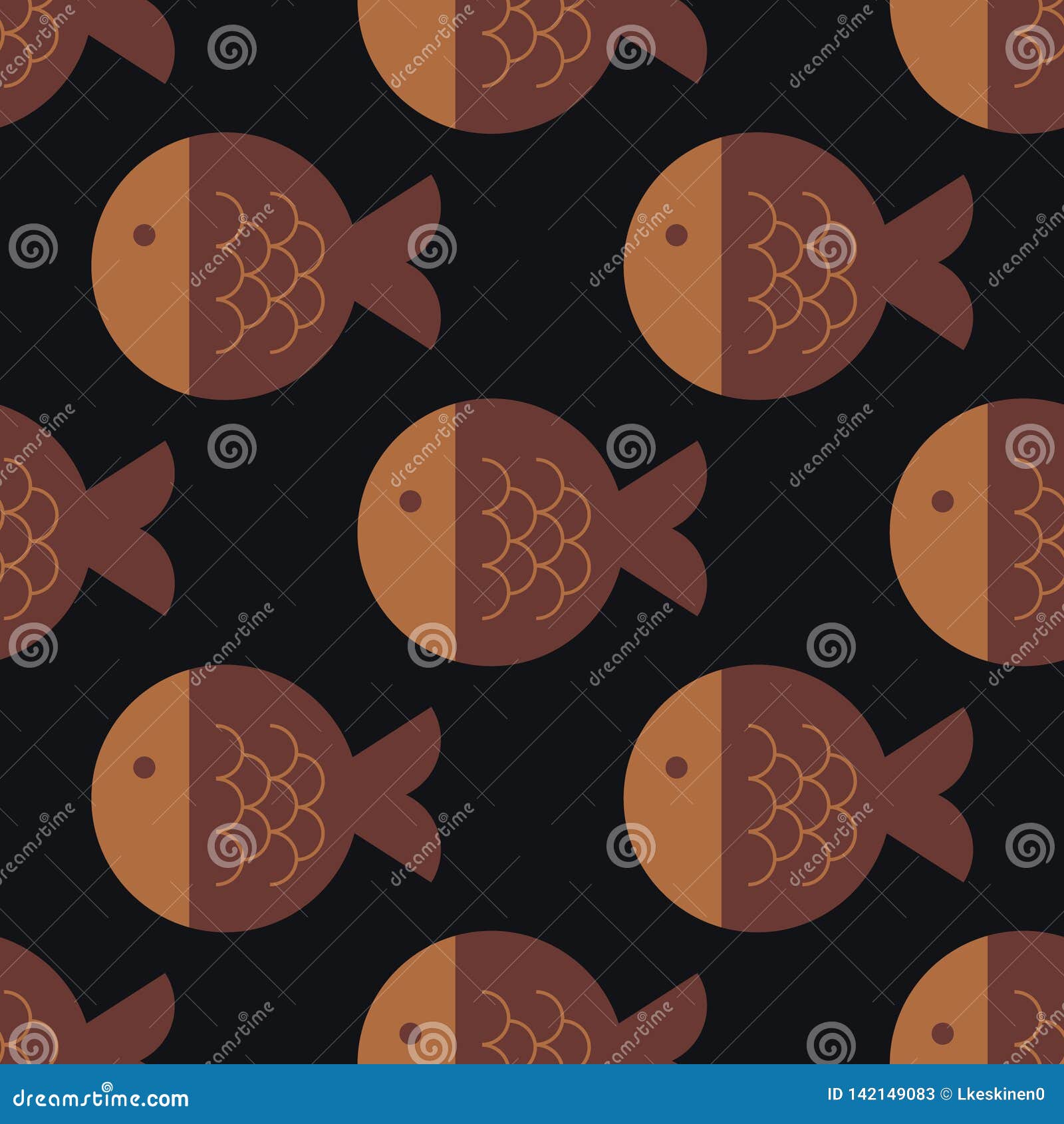 Fish geometric pattern stock vector. Illustration of seamless - 142149083