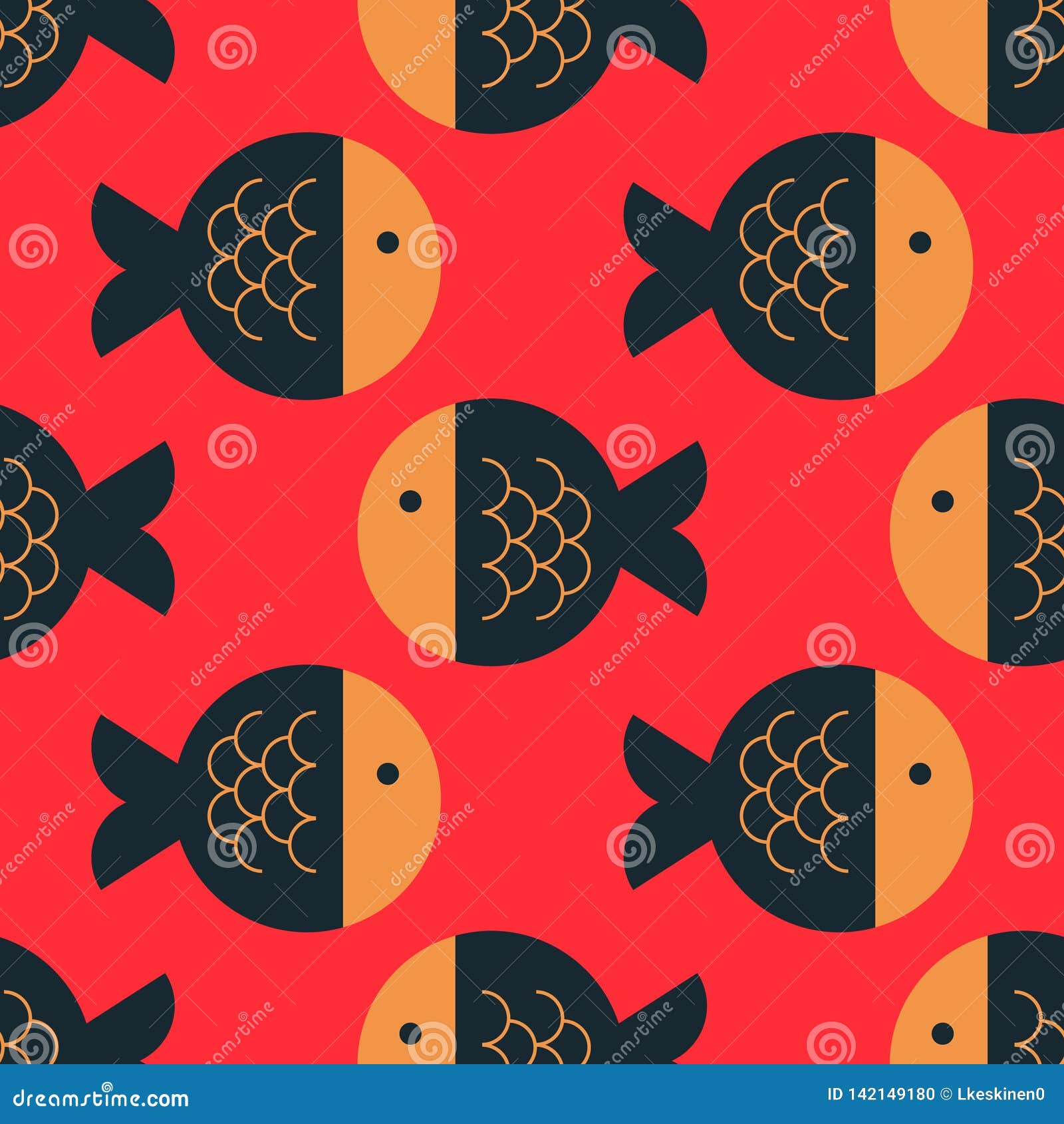 Fish geometric pattern stock vector. Illustration of fish - 142149180