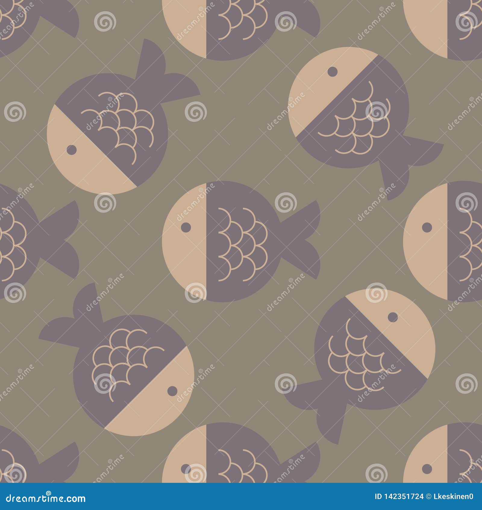 Fish geometric pattern stock vector. Illustration of style - 142351724