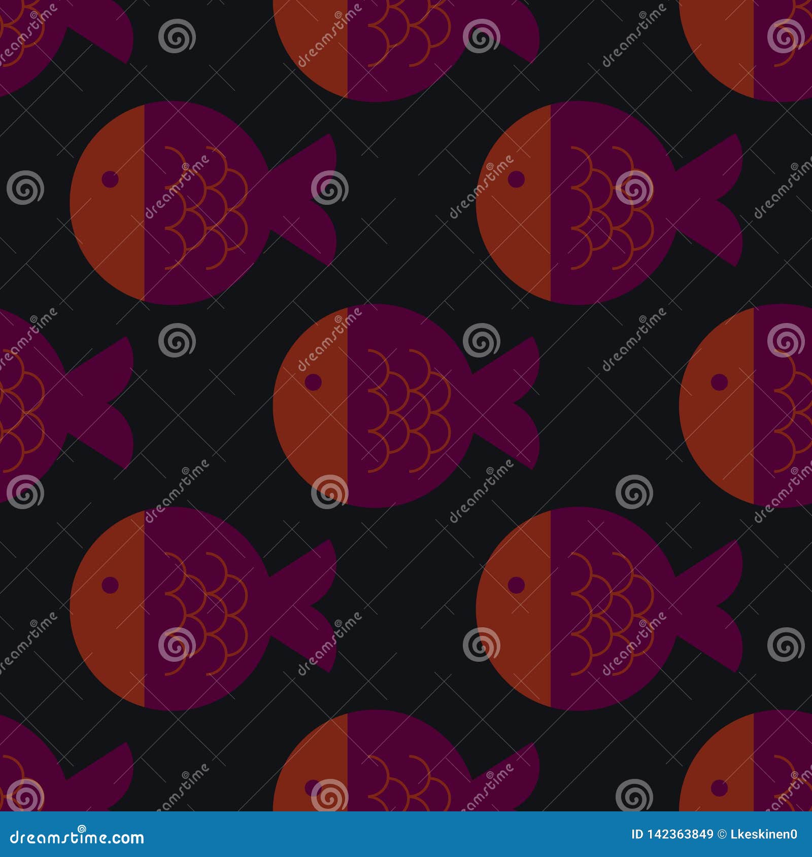 Fish geometric pattern stock vector. Illustration of modern - 142363849