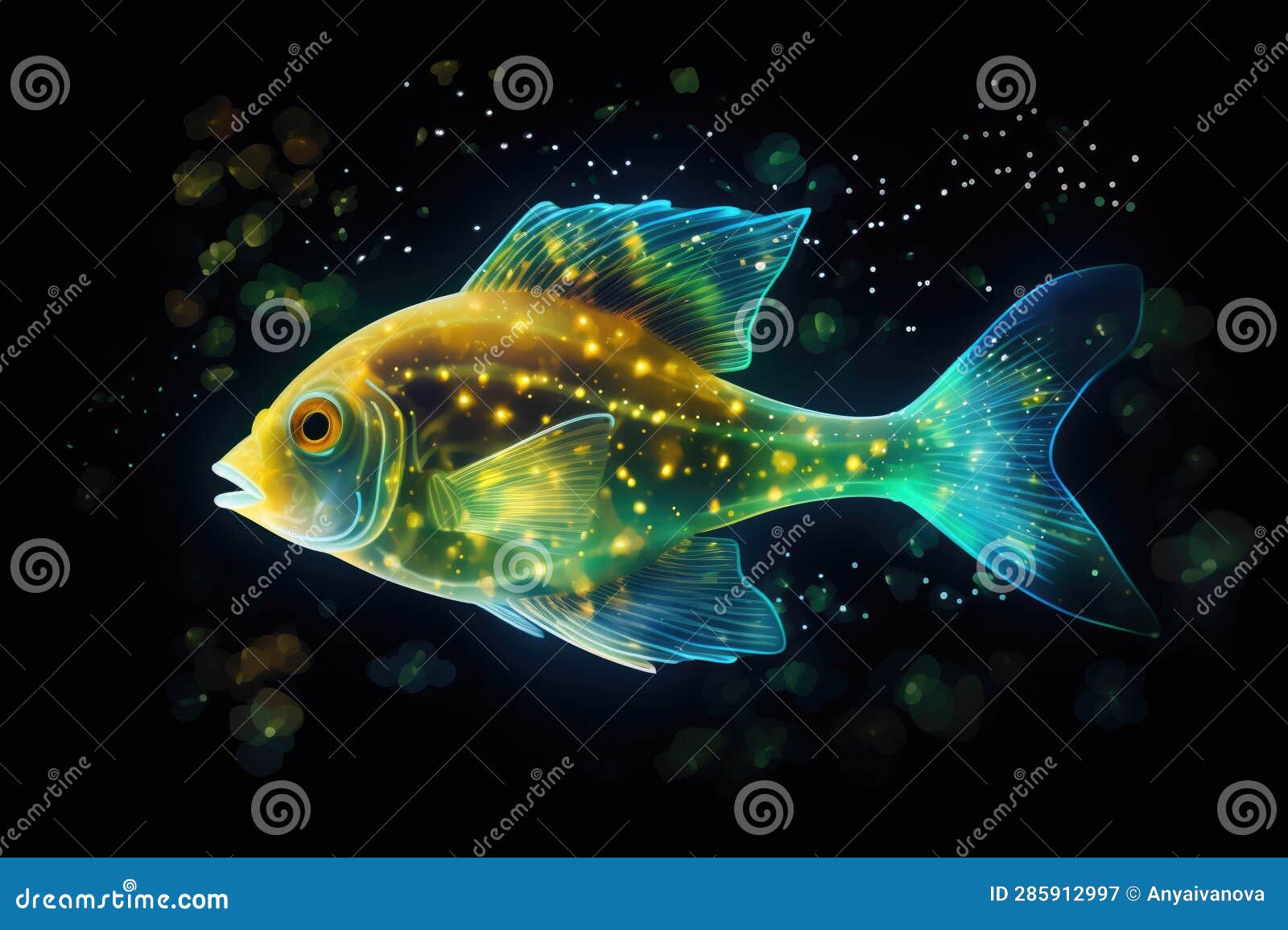 A Fish that is Glowing in the Dark. Contaminated Water, Radioactive ...