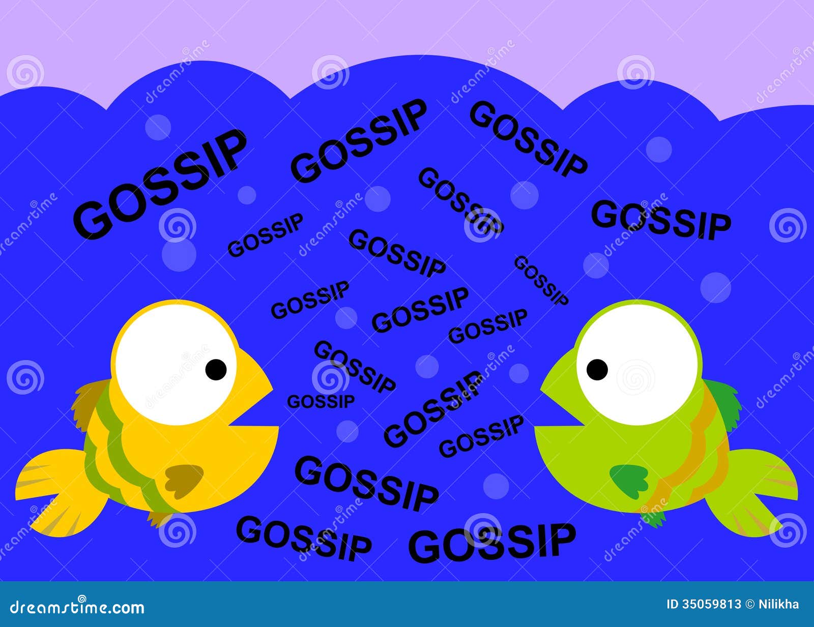 Fish gossip stock illustration. Illustration of humor - 35059813