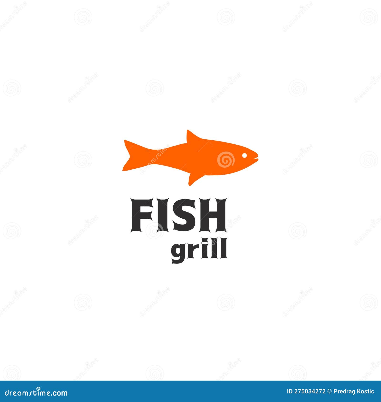 Fish grill stock illustration. Illustration of banner - 275034272