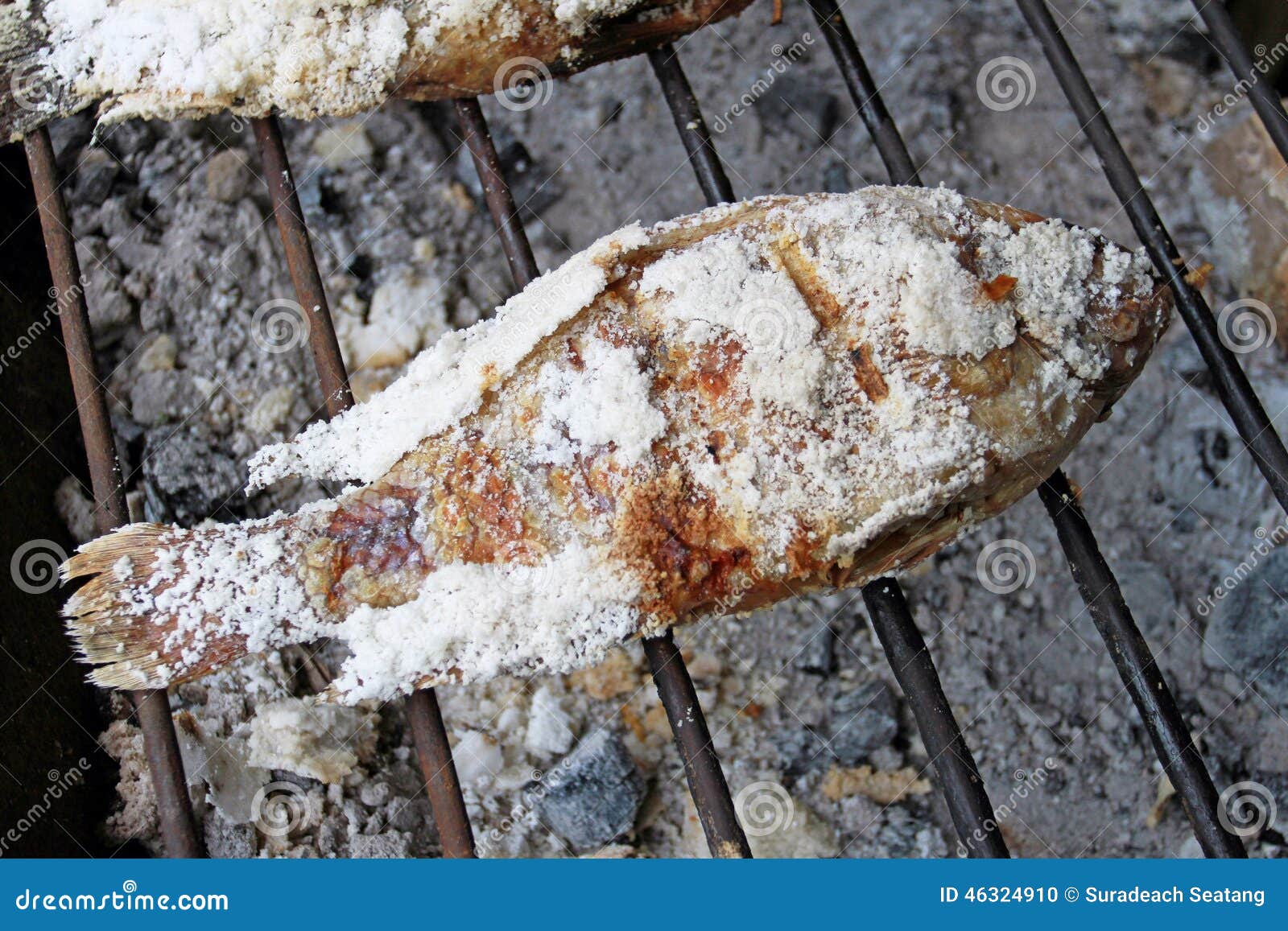Fish grilling stock photo. Image of close, grate, healthy - 46324910