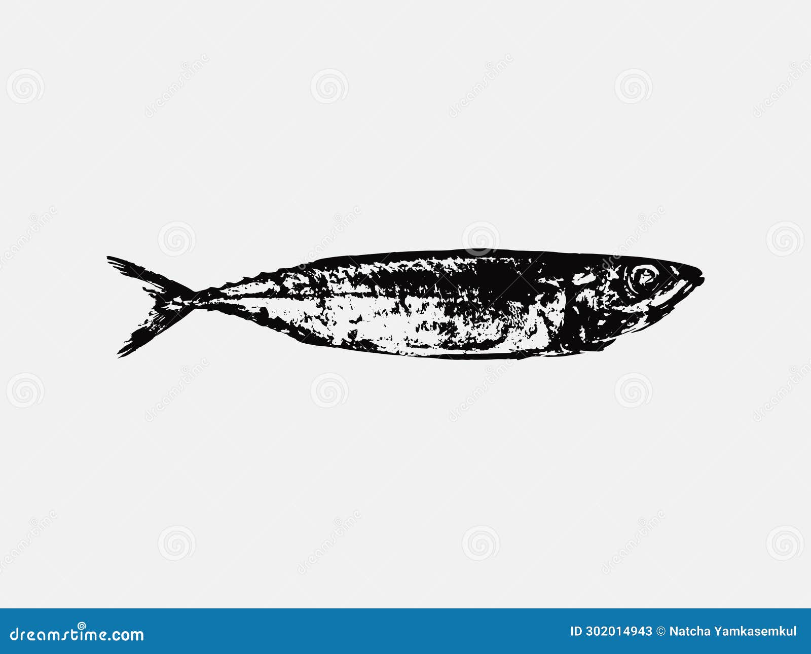 Fish in Hand Draw. Fish Hand Drawing Vintage Engraving Illustration ...