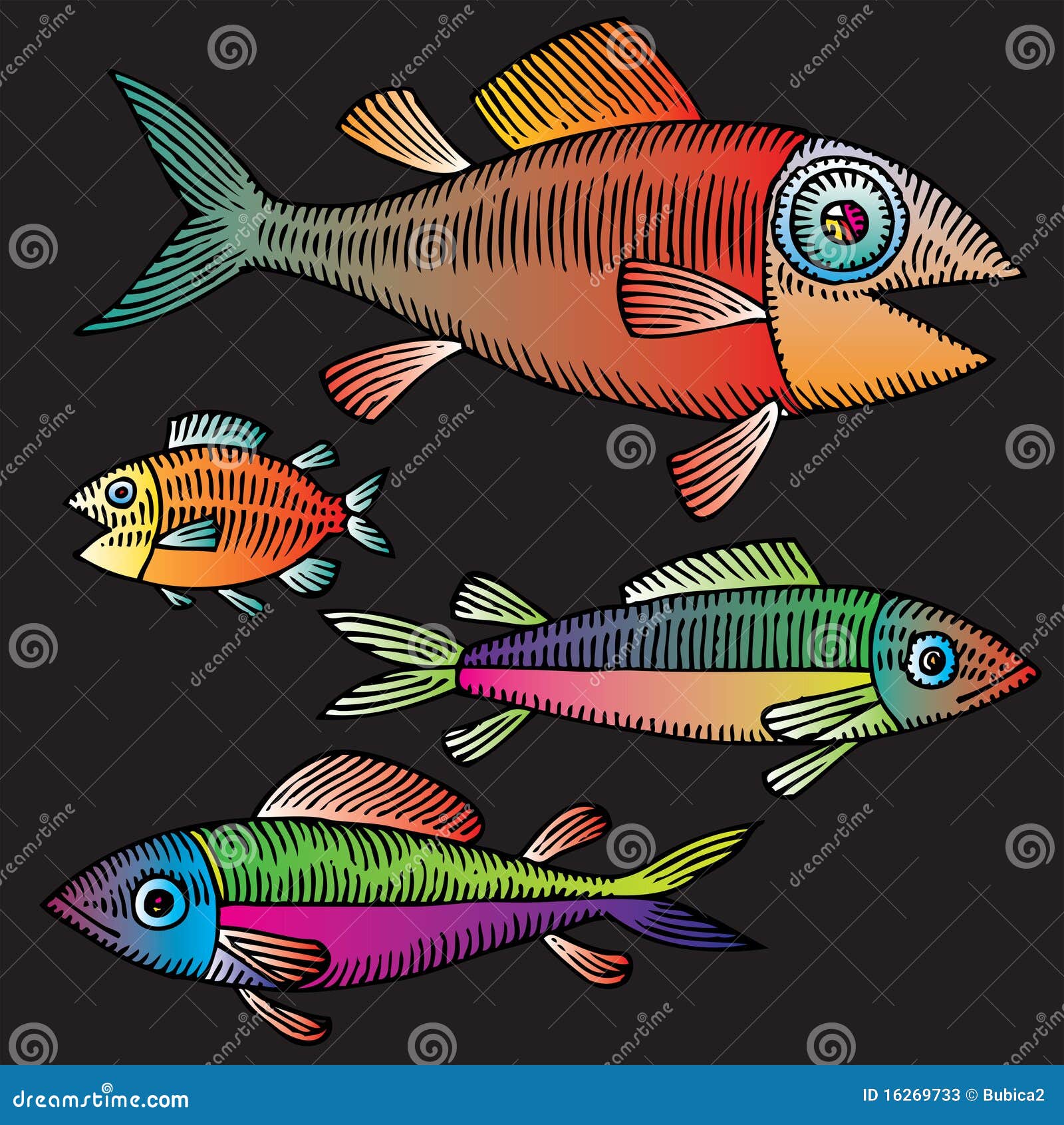 Fish hand drawing stock vector. Illustration of serious - 16269733