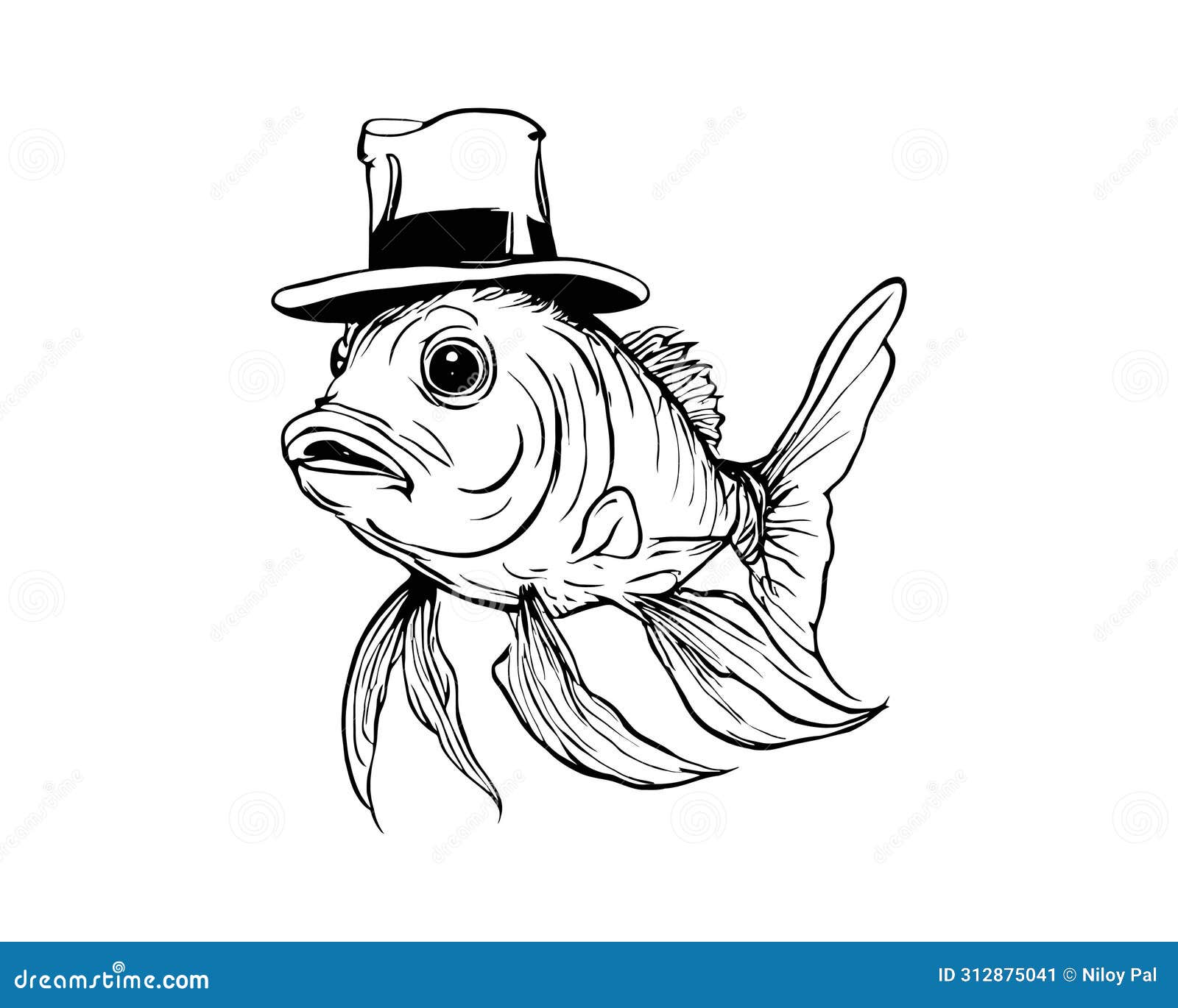 Fish Wearing a Hat, Aquarium Fish, Fishing, Gentleman Fish, Cowboy, Pet ...