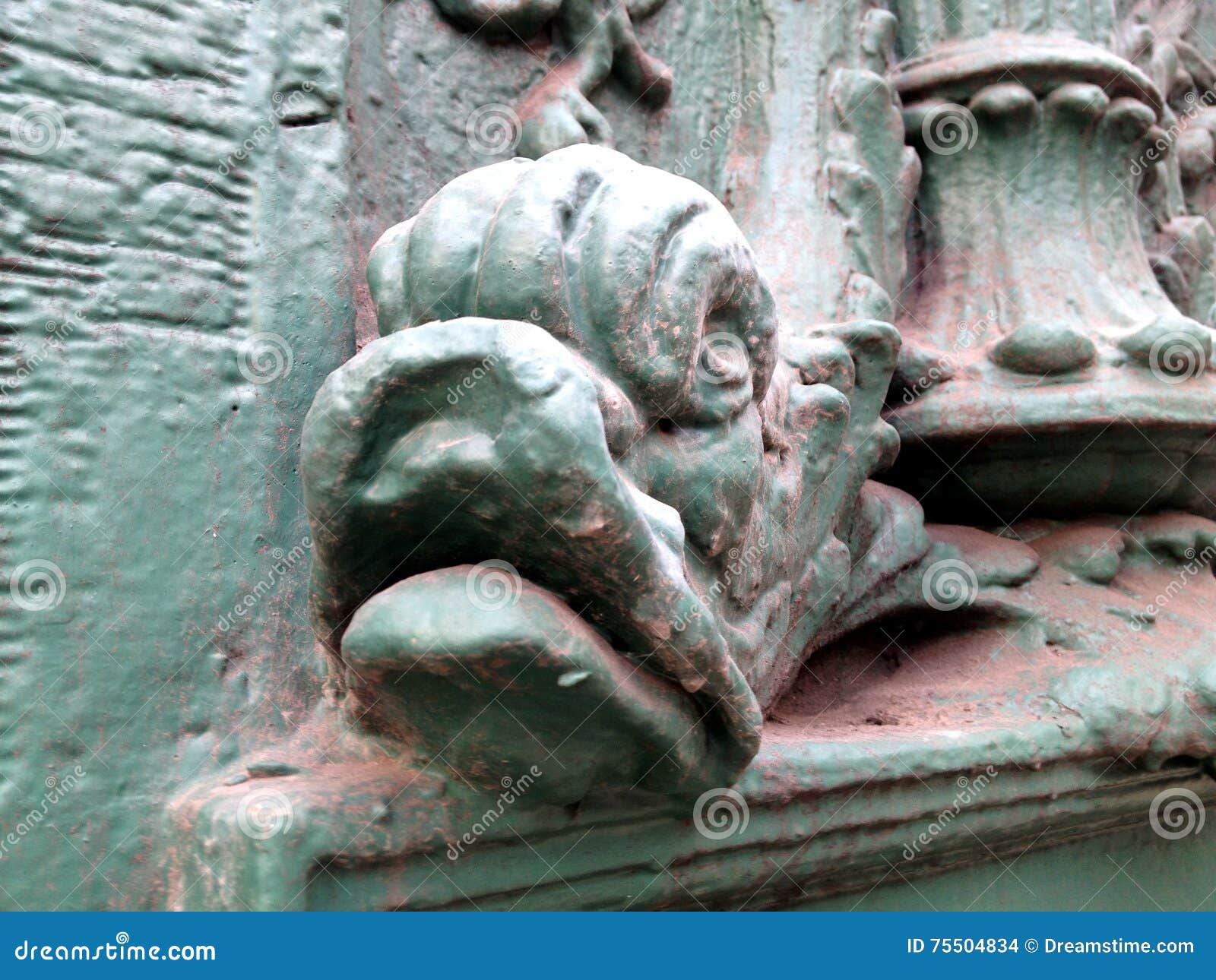 Fish Head Architectural Detail Stock Photo - Image of head, antique ...