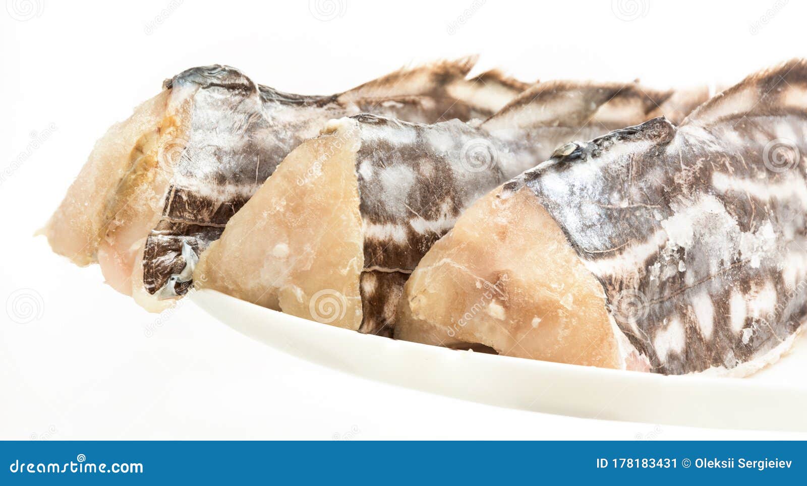 Fish without Head on a White Background Stock Image - Image of ocean ...