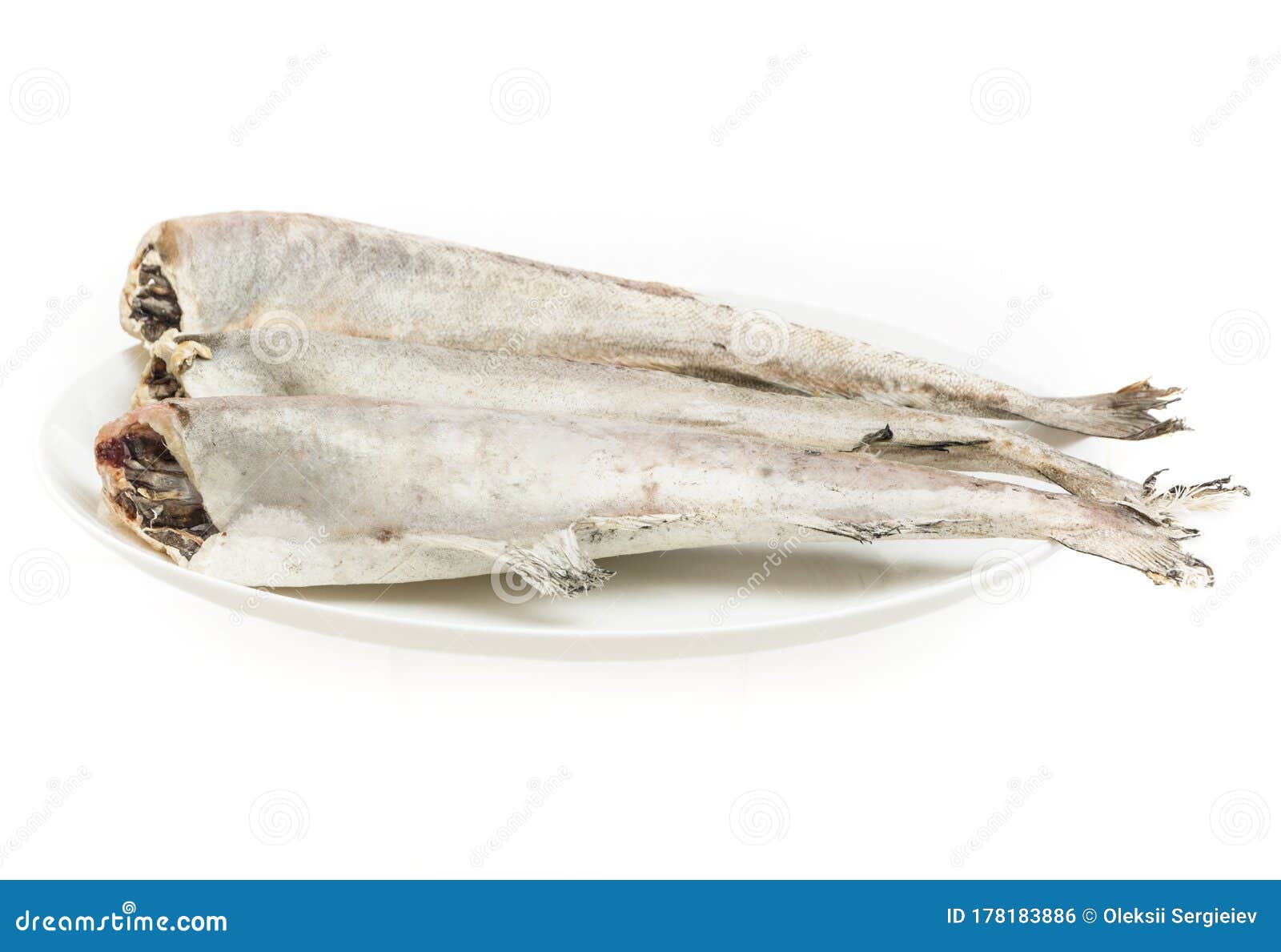 Fish without Head on a White Background Stock Photo - Image of ...
