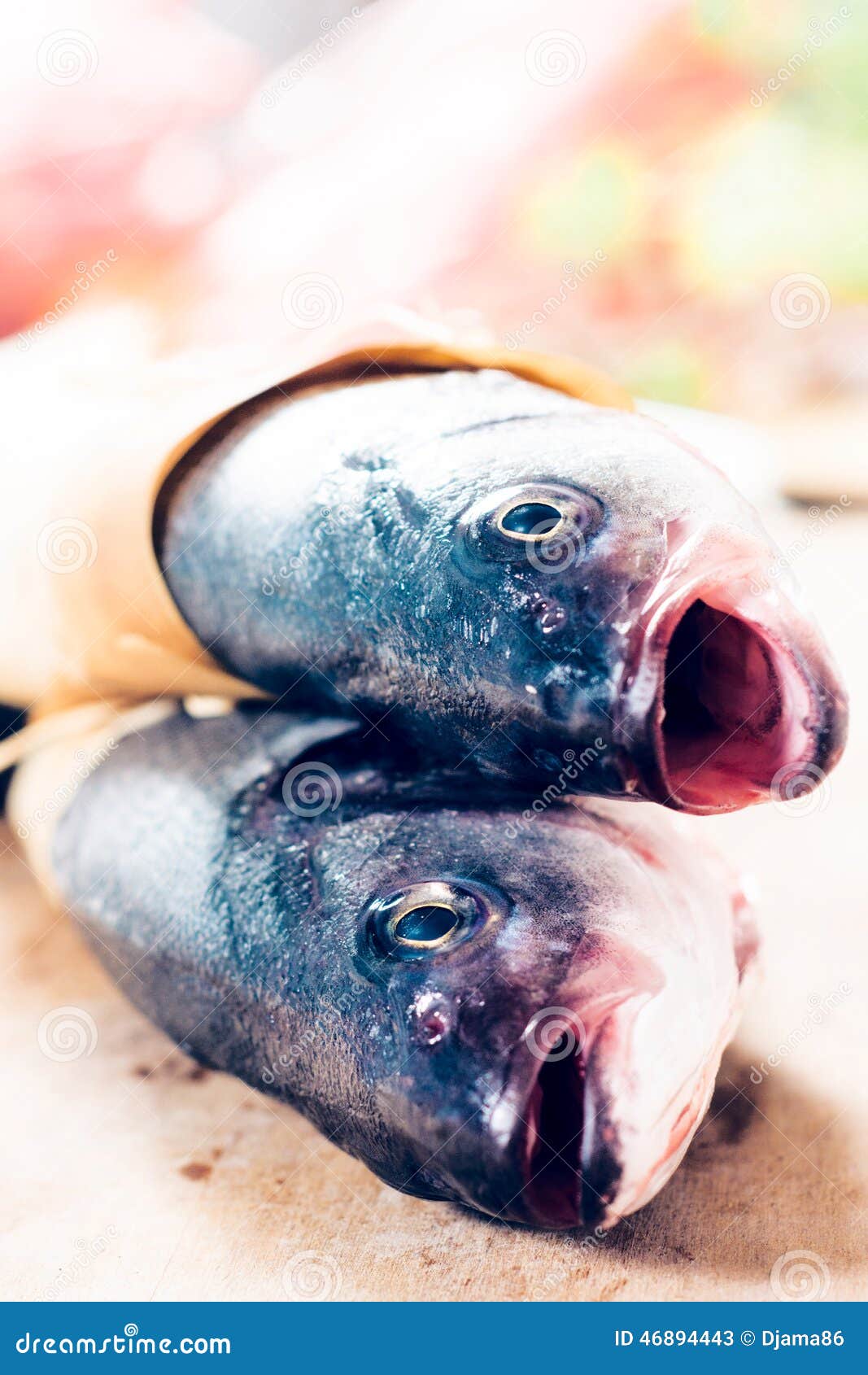 Fish heads stock image. Image of freshness, package, bass - 46894443