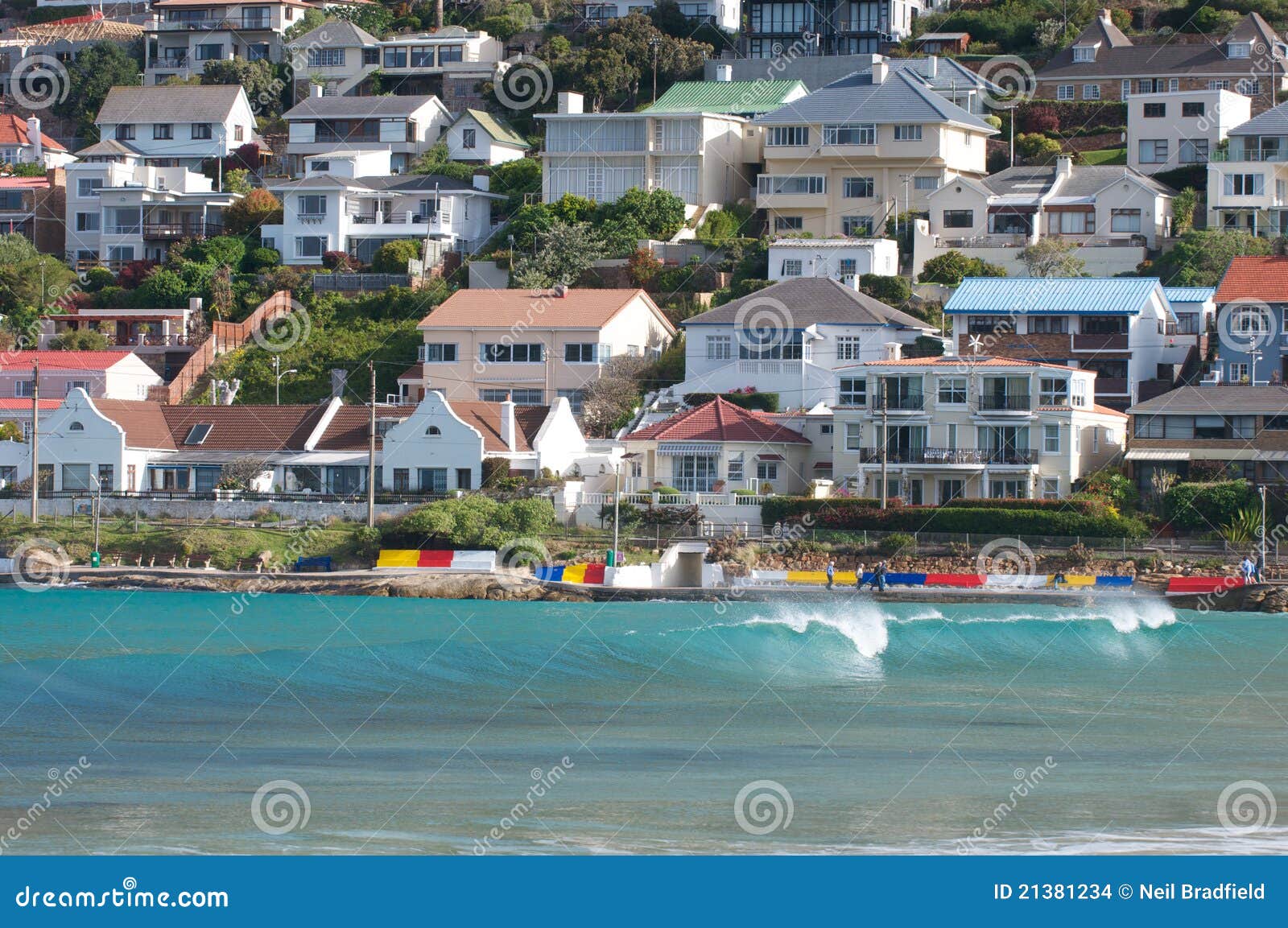 Fish Hoek Cape Town stock photo. Image of dwellings, false - 21381234