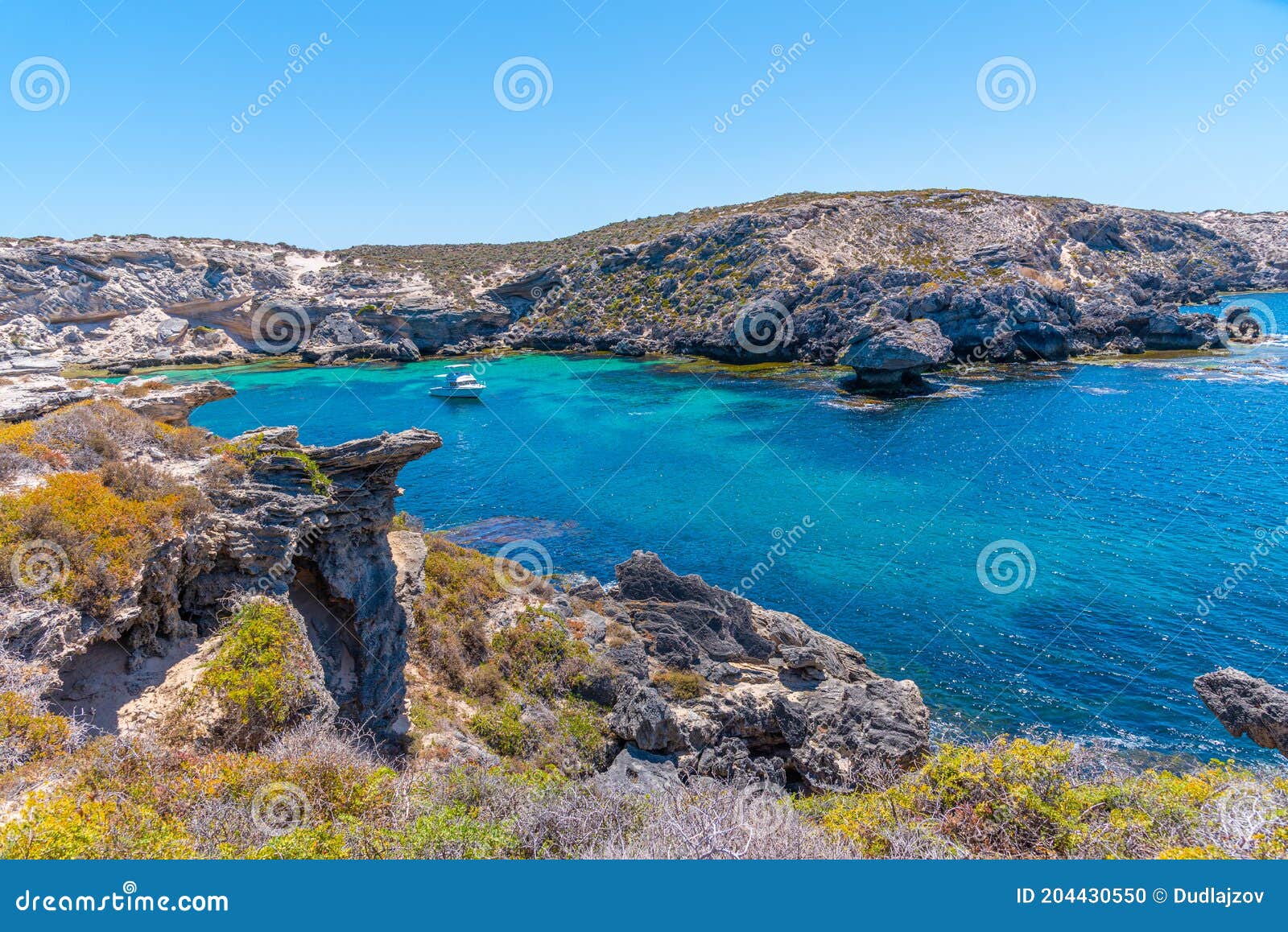 Fish Hook Bay at Rottnest Island in Australia Stock Photo - Image of ...