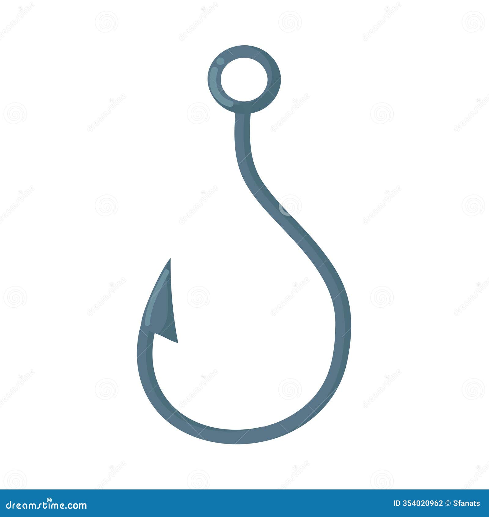 Fish Hook Icon Clipart Logotype Isolated Vector Illustration Stock ...