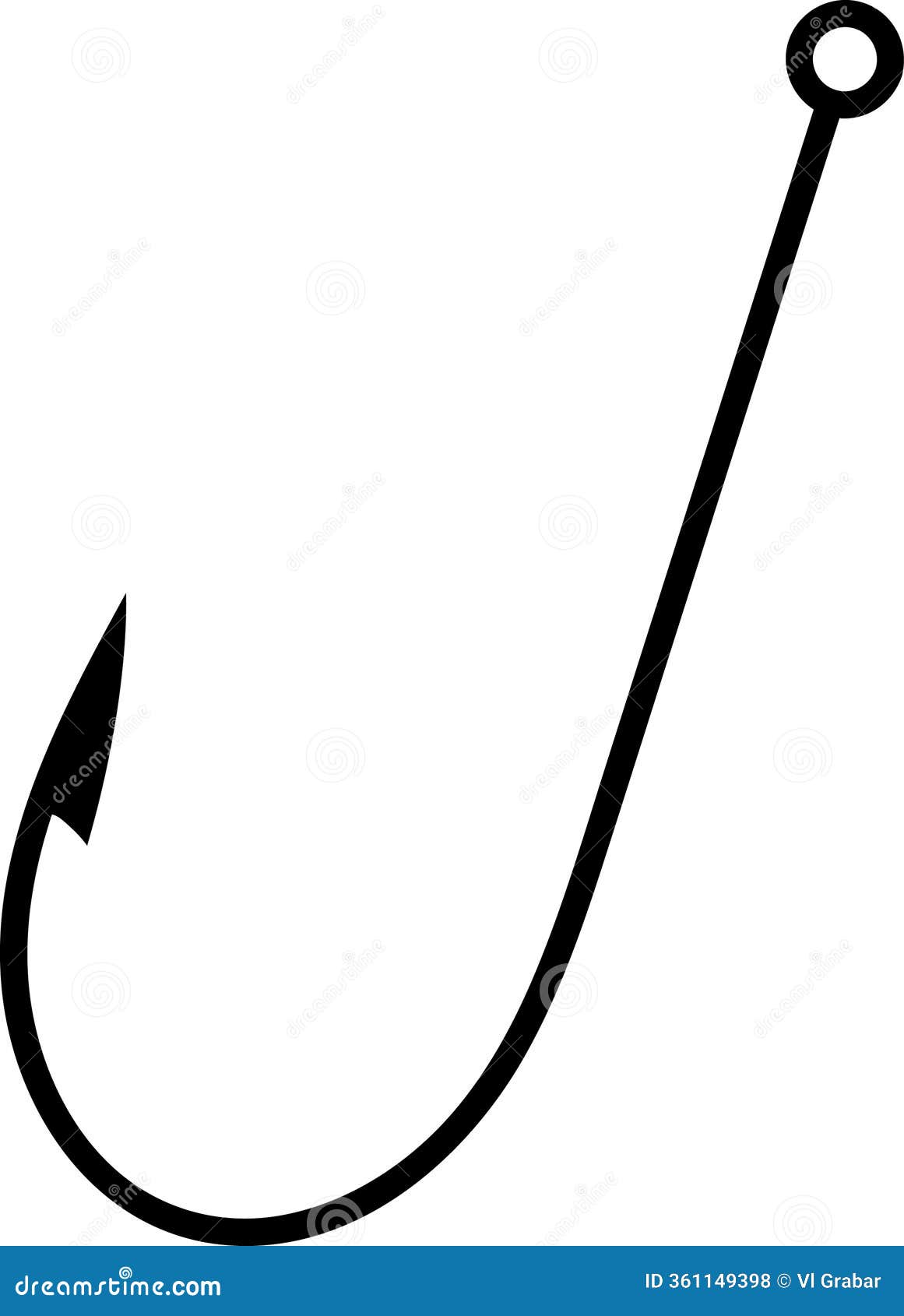 Fish Hook Icon. Simple Flat Style. Fishhook, Angler, Metal Sharp Needle ...