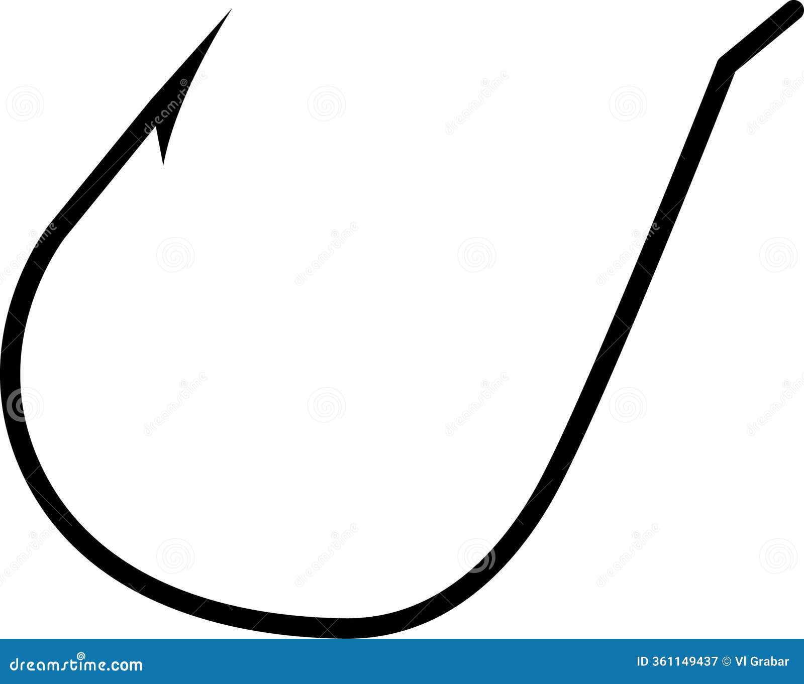 Fish Hook Icon. Simple Flat Style. Fishhook, Angler, Metal Sharp Needle ...