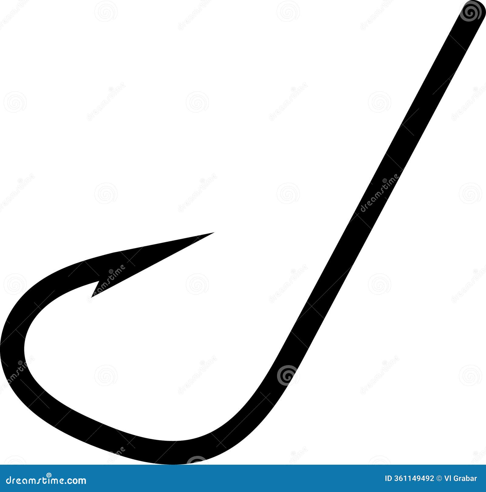 Fish Hook Icon. Simple Flat Style. Fishhook, Angler, Metal Sharp Needle ...