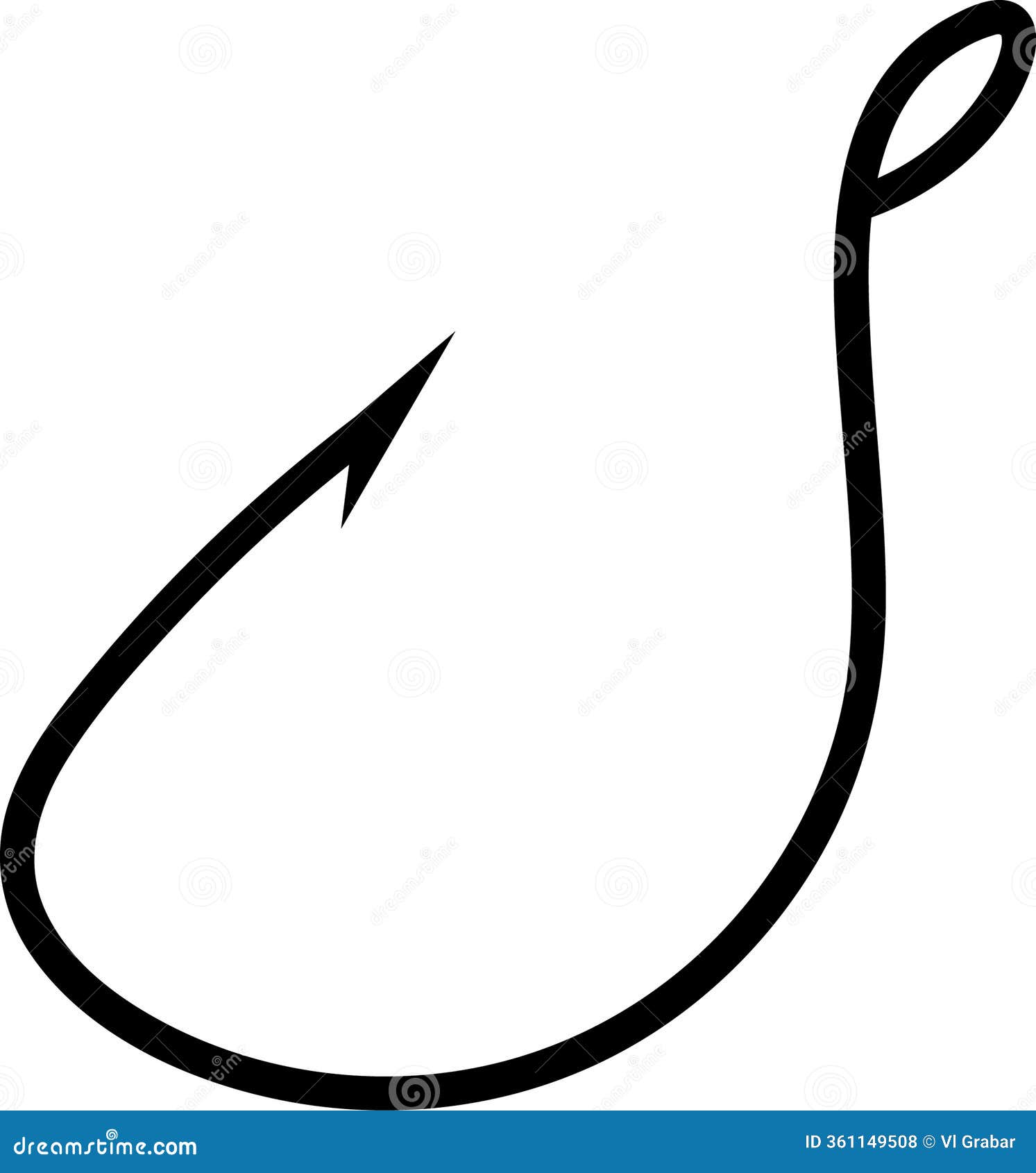 Fish Hook Icon. Simple Flat Style. Fishhook, Angler, Metal Sharp Needle ...