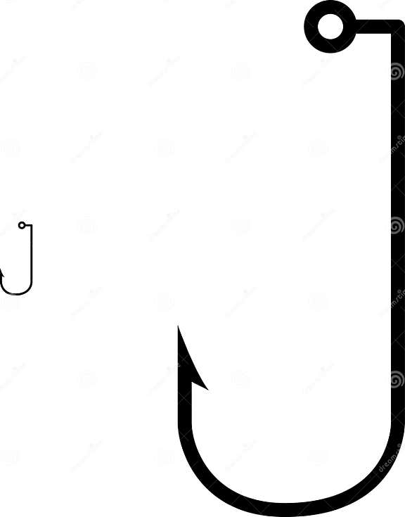 Fish Hook Icon. Simple Flat Style. Fishhook, Angler, Metal Sharp Needle ...