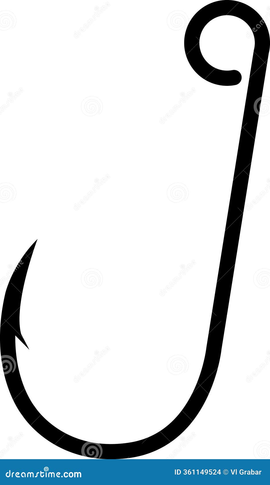 Steel Fishhook On White Background Stock Photo | CartoonDealer.com ...