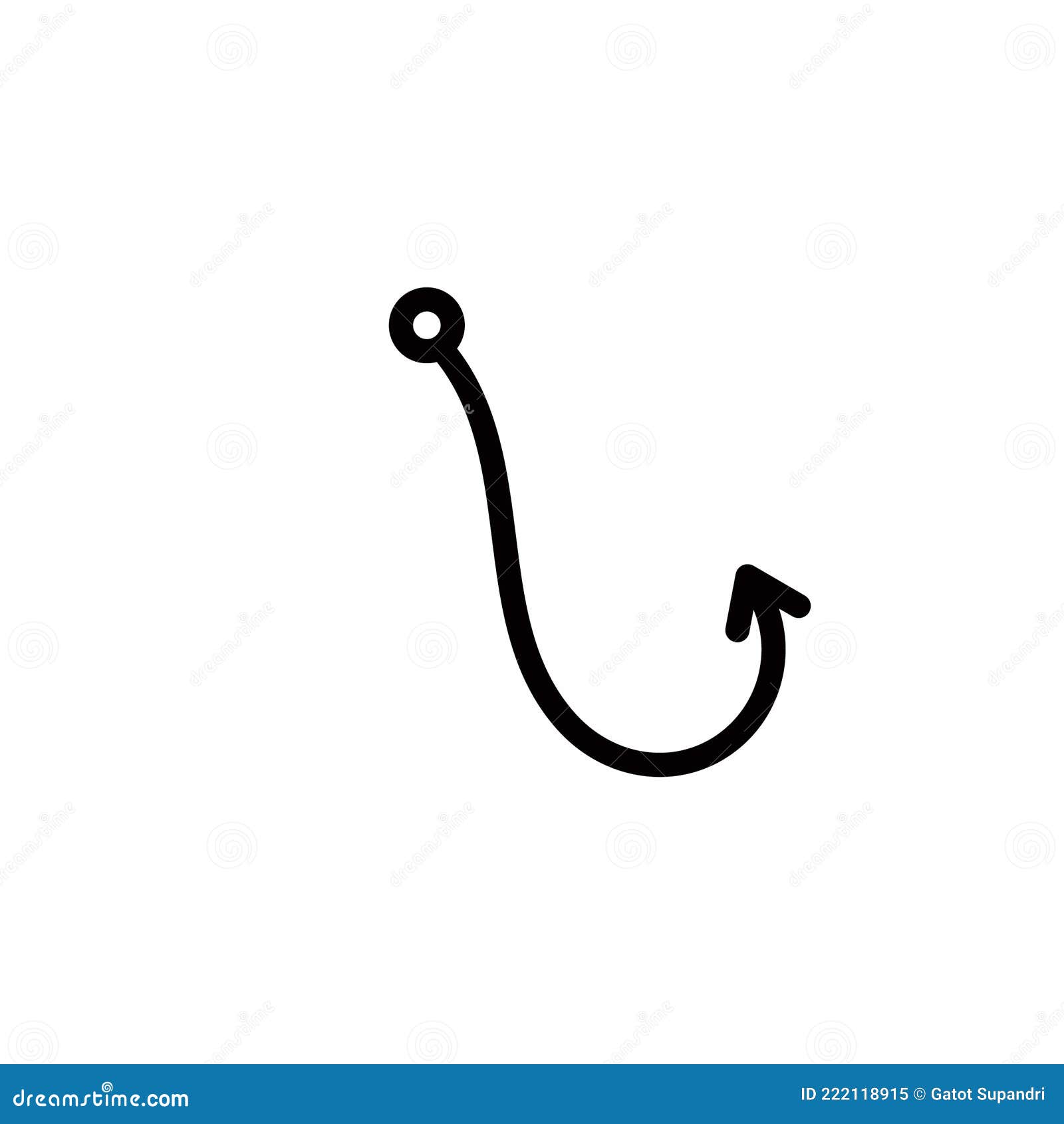 Fish Hook Icon Vector Logo Design Template Stock Vector - Illustration ...
