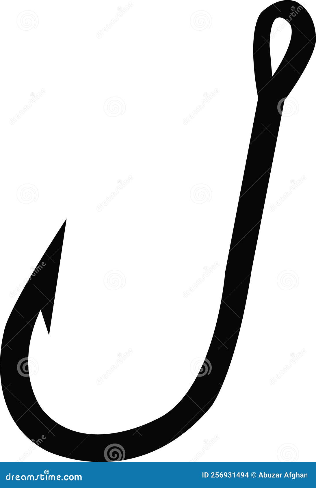 Fish Hook Jpg Image with Svg Vector Cut File for Cricut and Silhouette ...