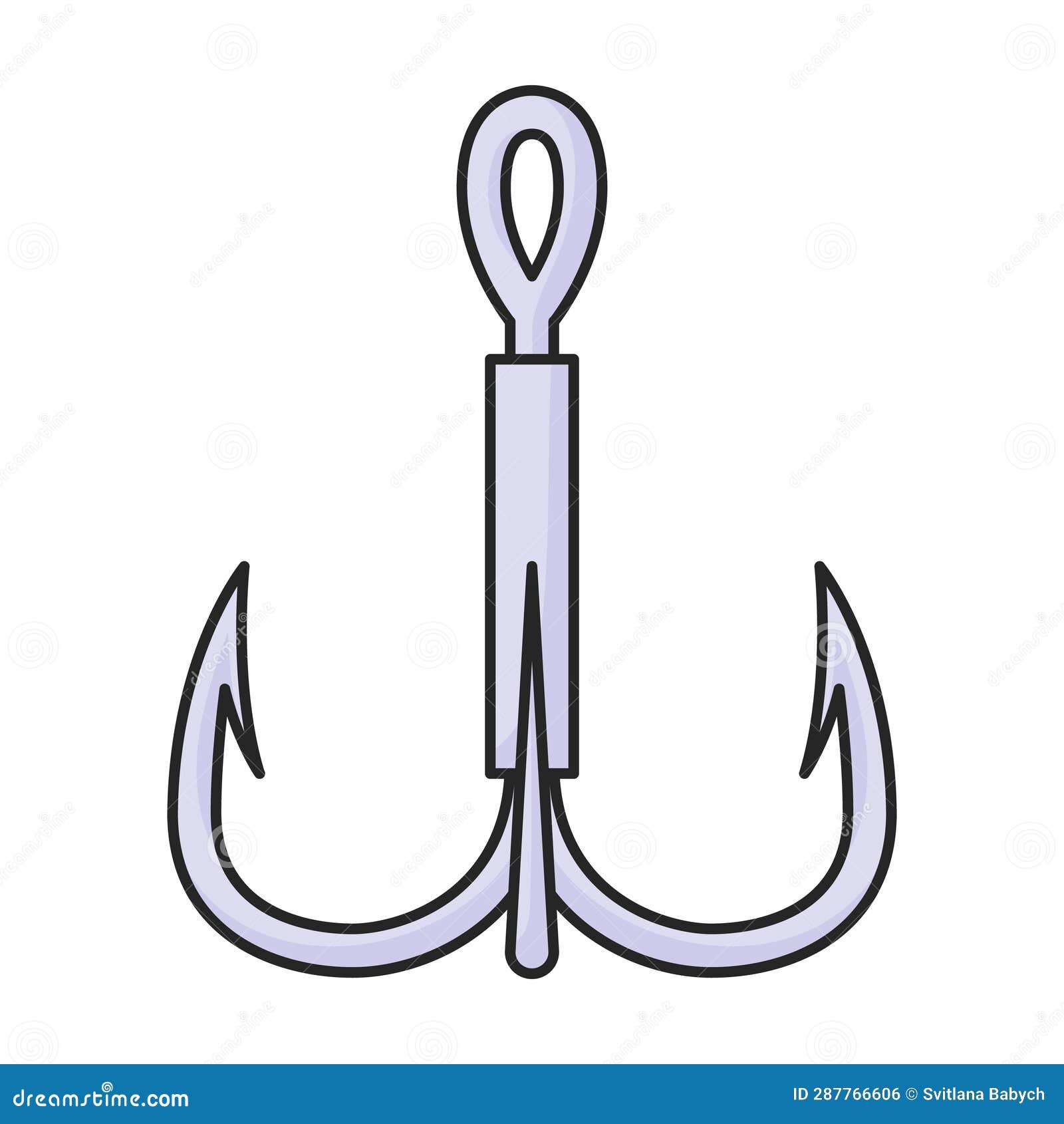 Fish Hook Vector Icon.Cartoon Vector Icon Isolated on White Background ...