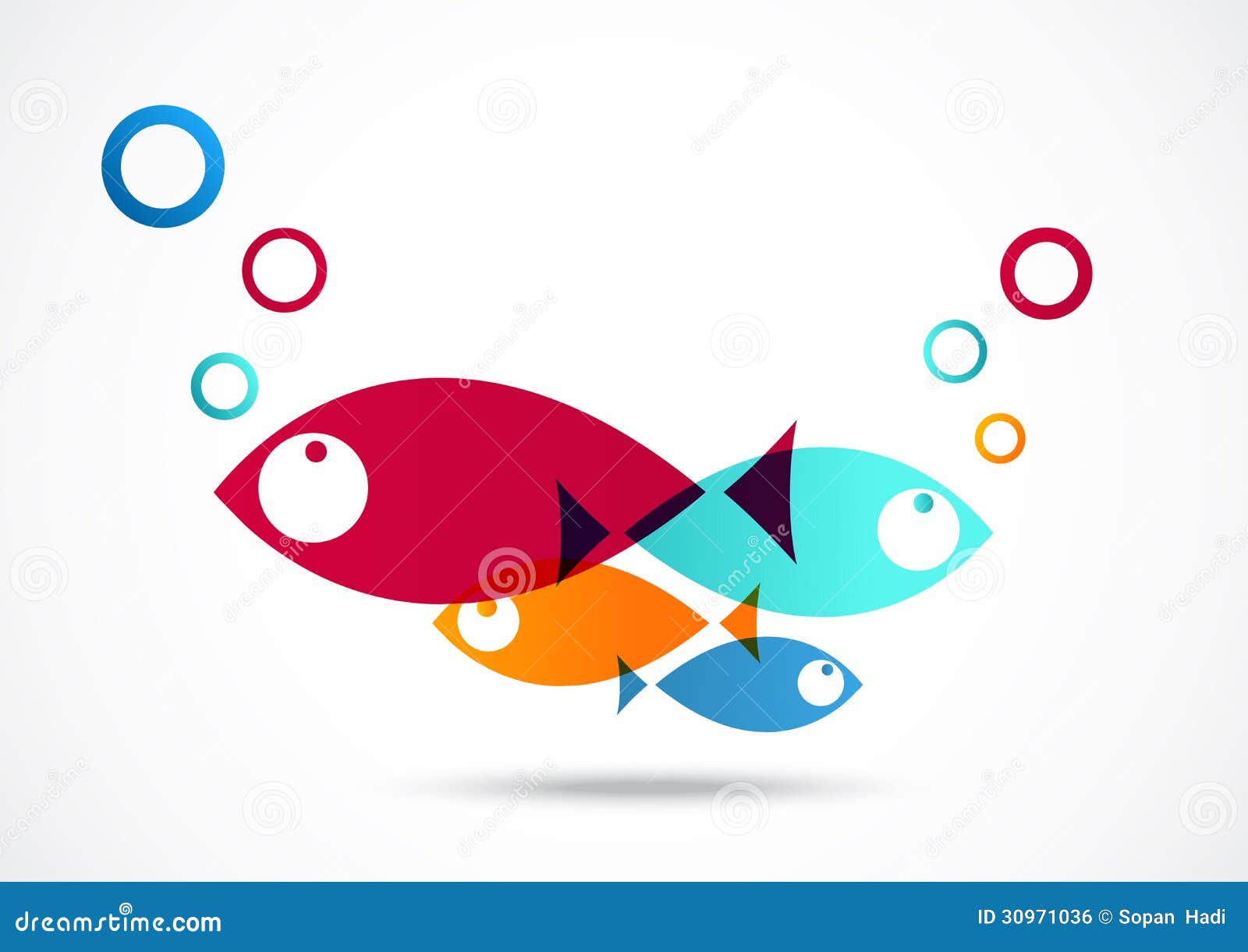 Fish Icon Abstract Background Stock Vector - Illustration of aquatic ...