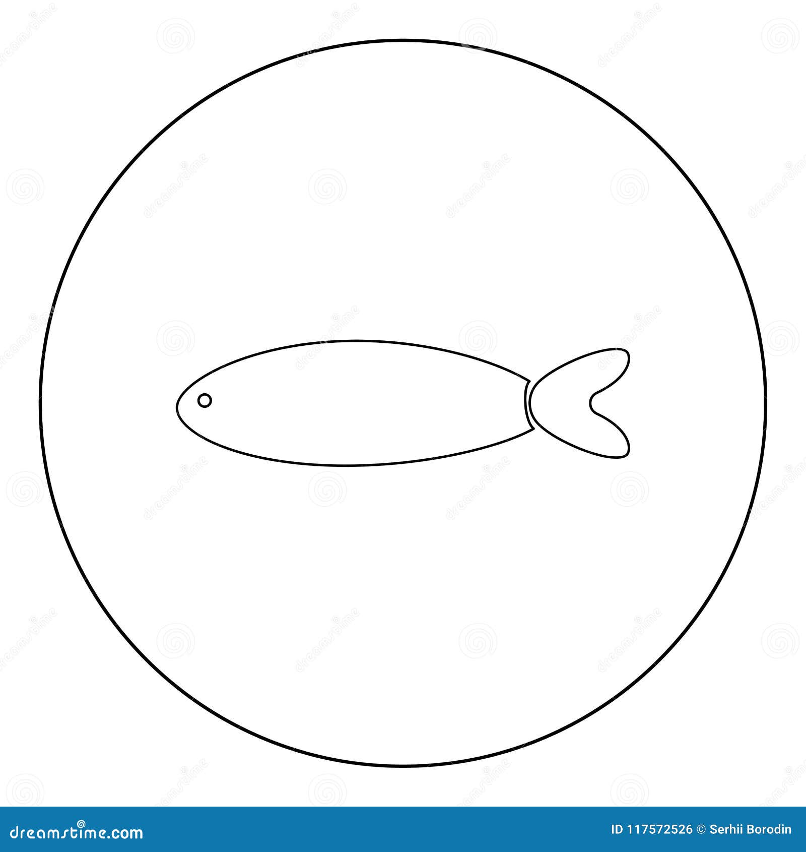 Fish Icon Black Color in Circle Stock Vector - Illustration of fishing ...