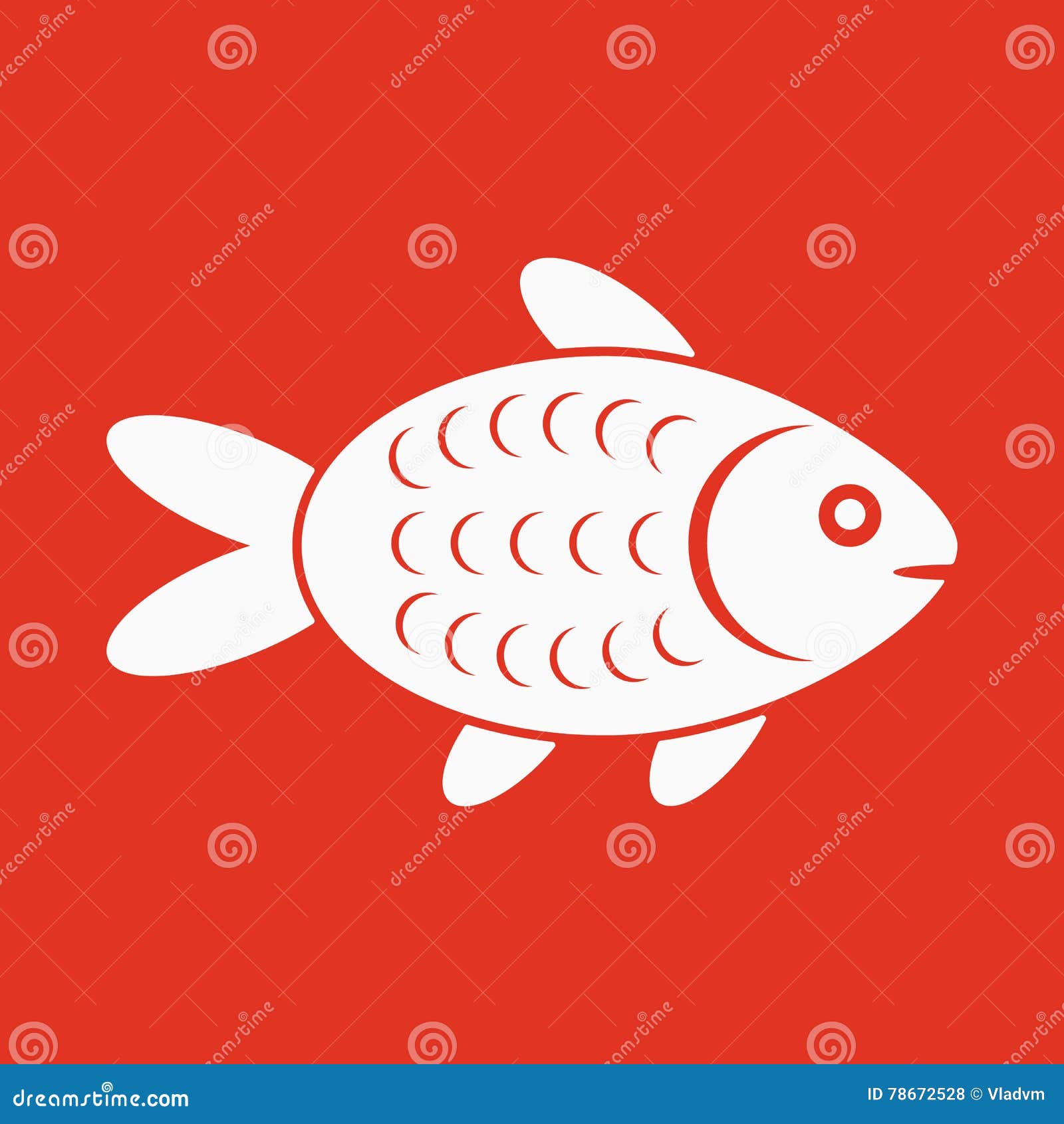 The fish icon. Fish symbol stock vector. Illustration of isolated ...