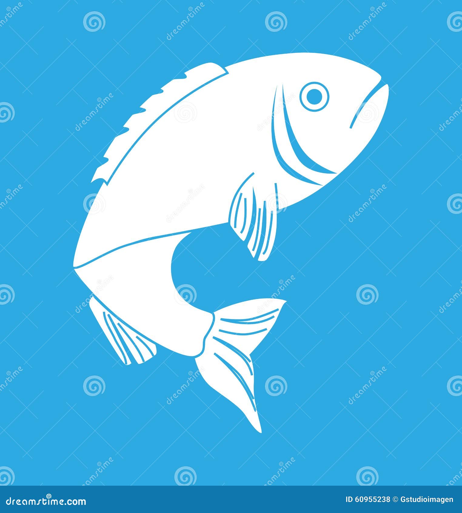 Fish icon graphic design stock vector. Illustration of design - 60955238