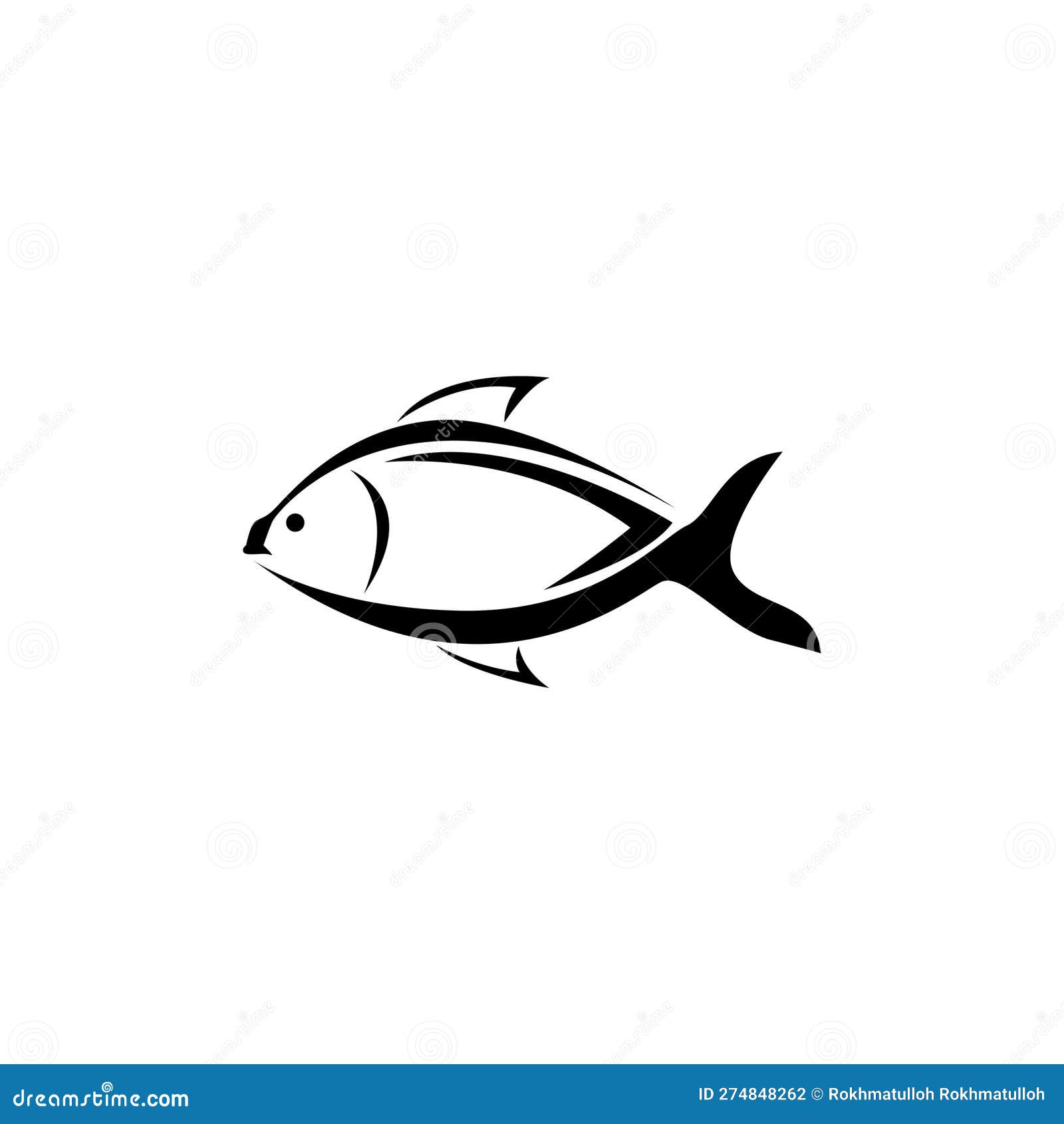 Fish Icon Logo Design Vector Black Abstract Illustration Stock Vector ...