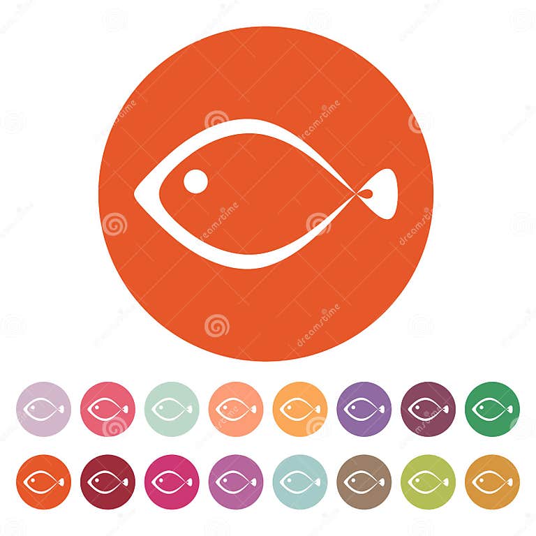 The Fish Icon. Seafood Symbol Stock Illustration - Illustration of ...