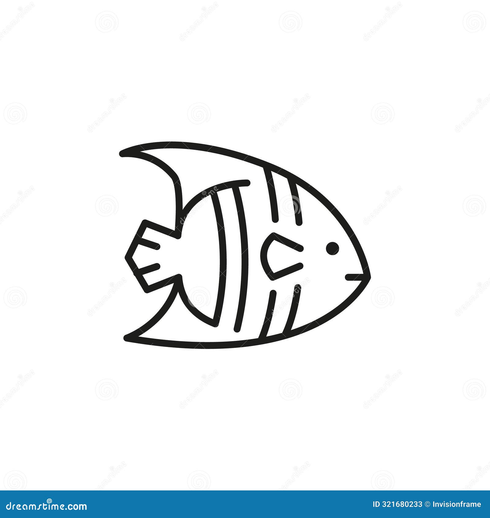 Fish icon stock vector. Illustration of fish, industry - 321680233