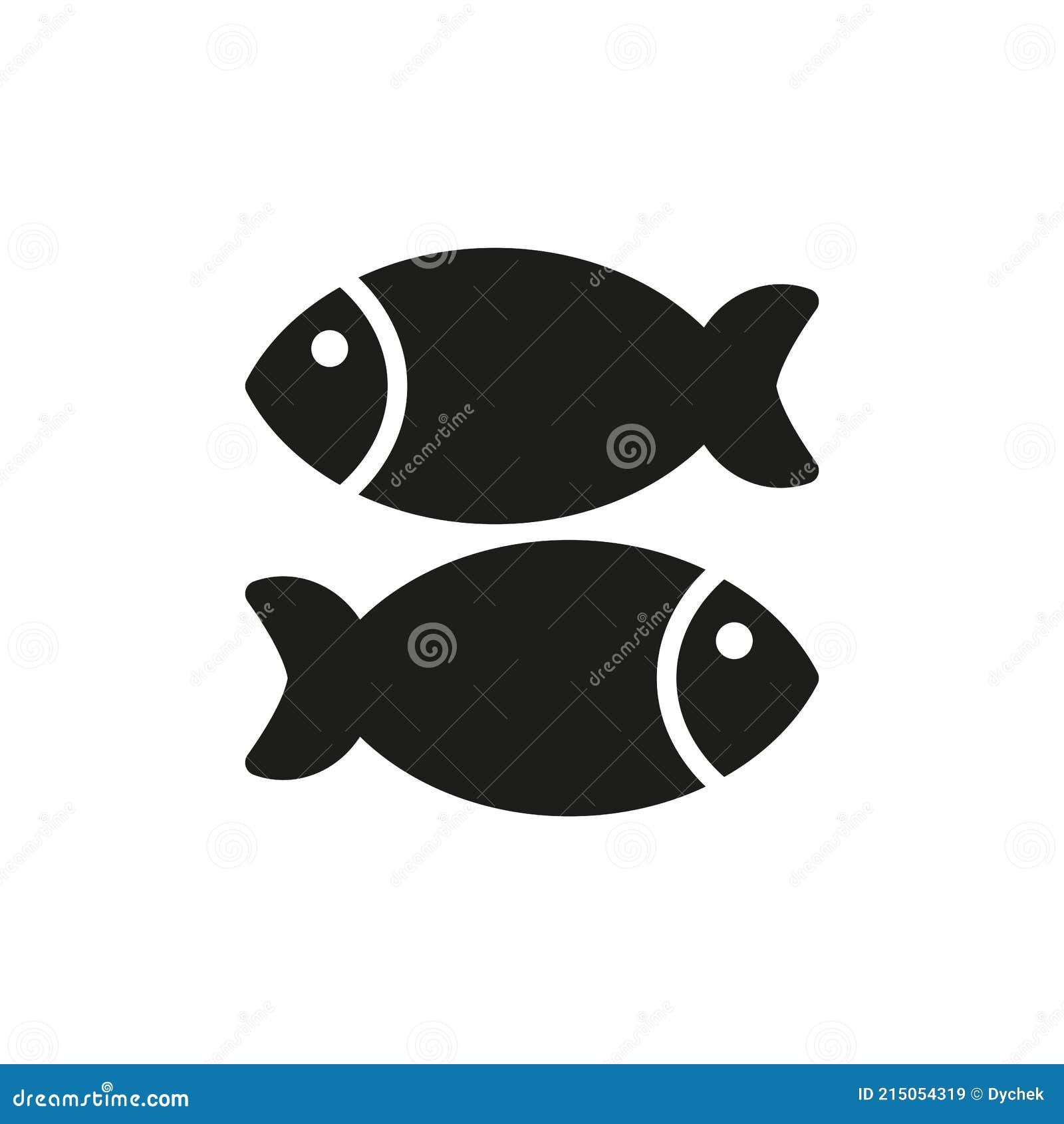 Fish Icon. Simple Flat Vector Illustration on a White Background Stock ...