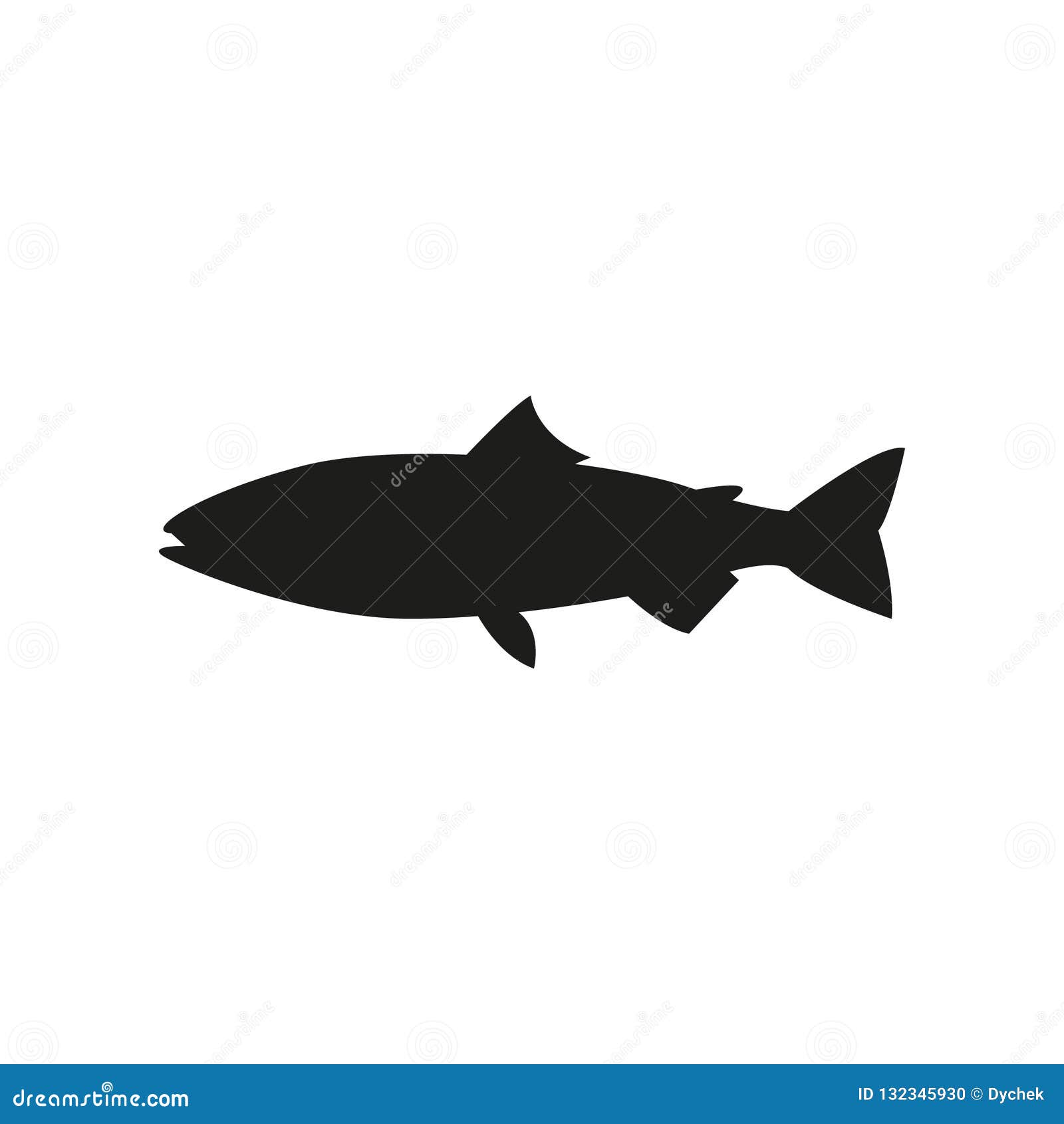 Fish Icon. Simple Vector Illustration. Stock Vector - Illustration of ...