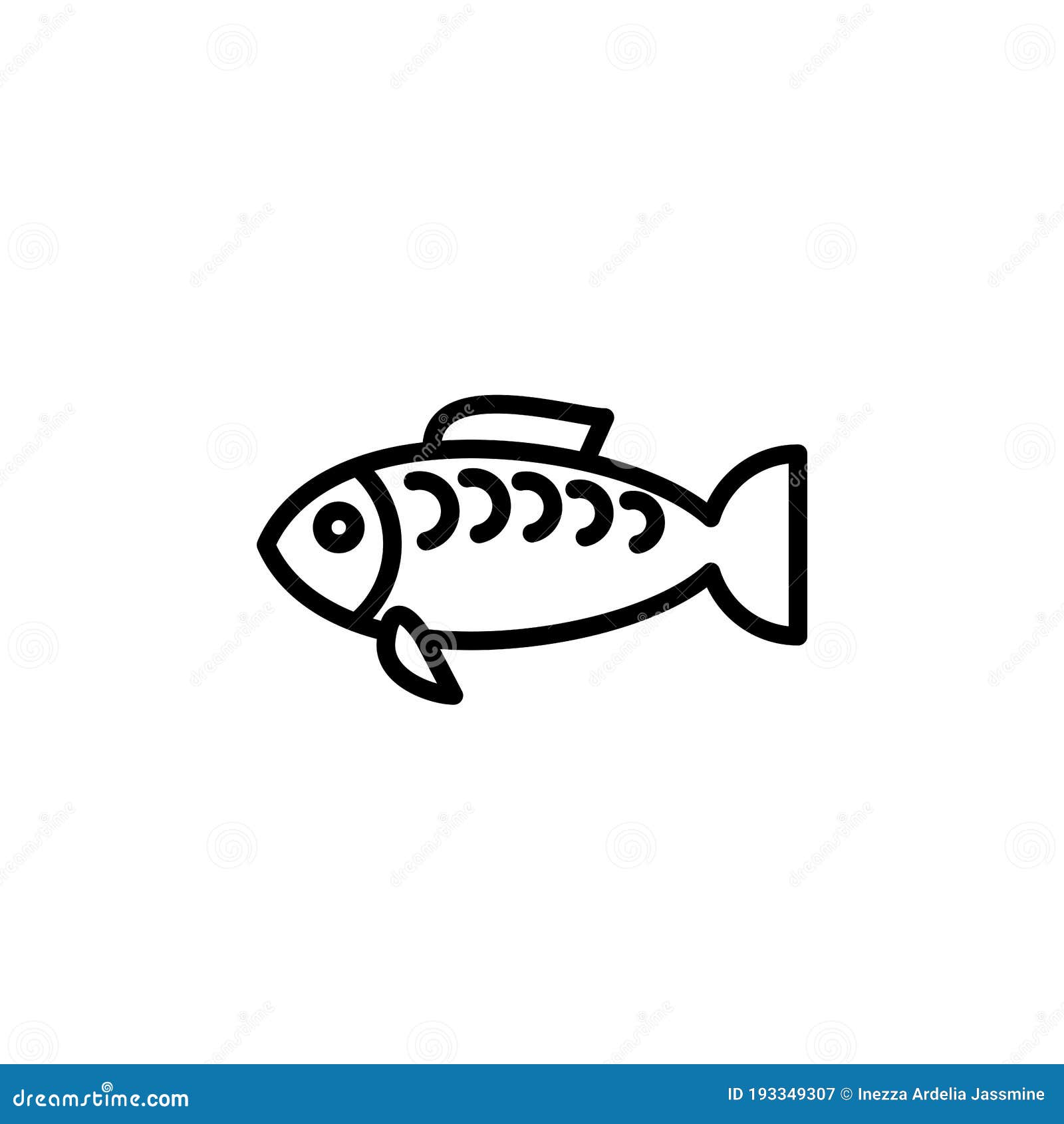 Fish Icon, Symbol Design Template Stock Vector - Illustration of fauna ...