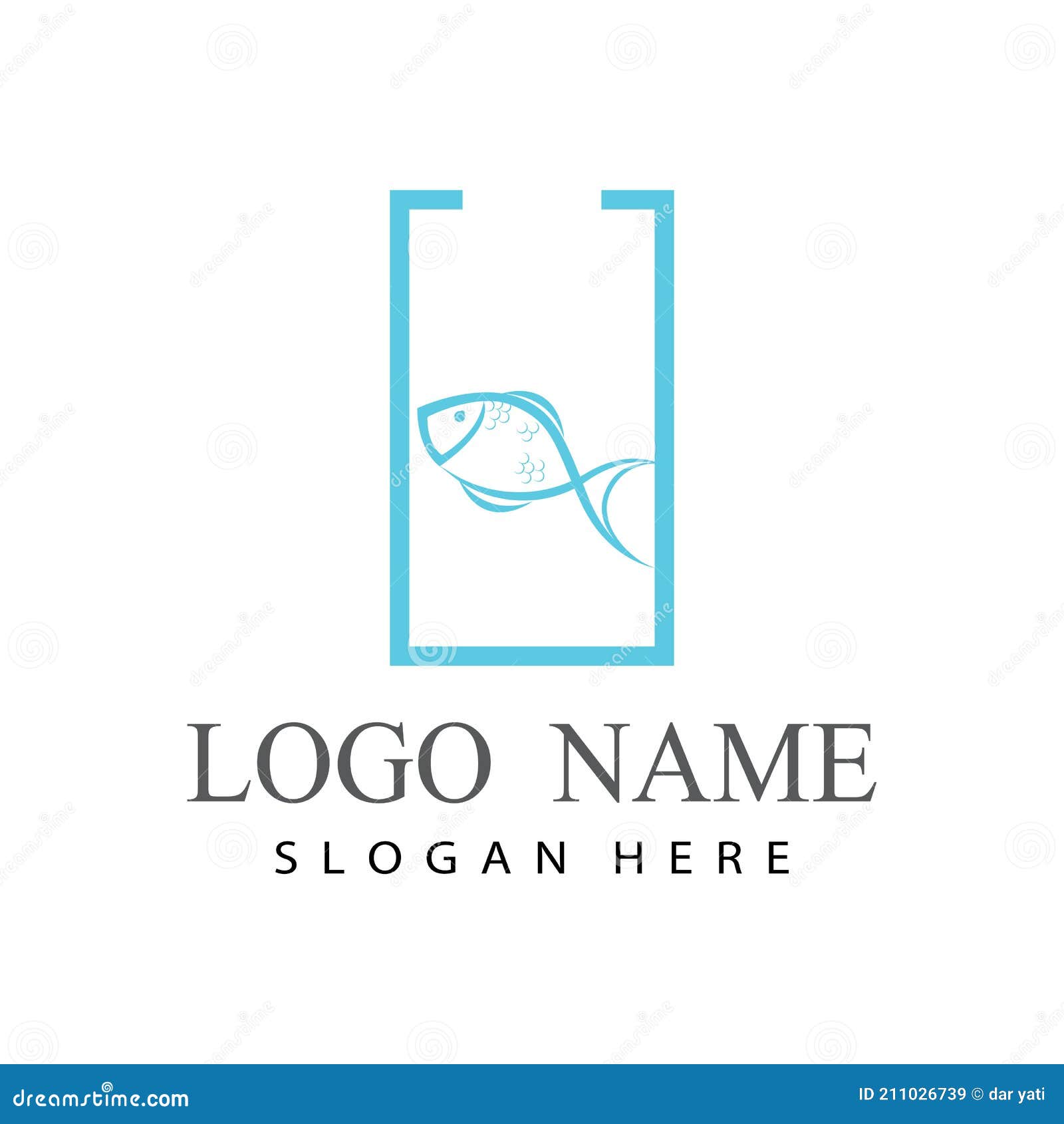 Fish Icon Vector Illustration Logo Template Design Stock Vector ...