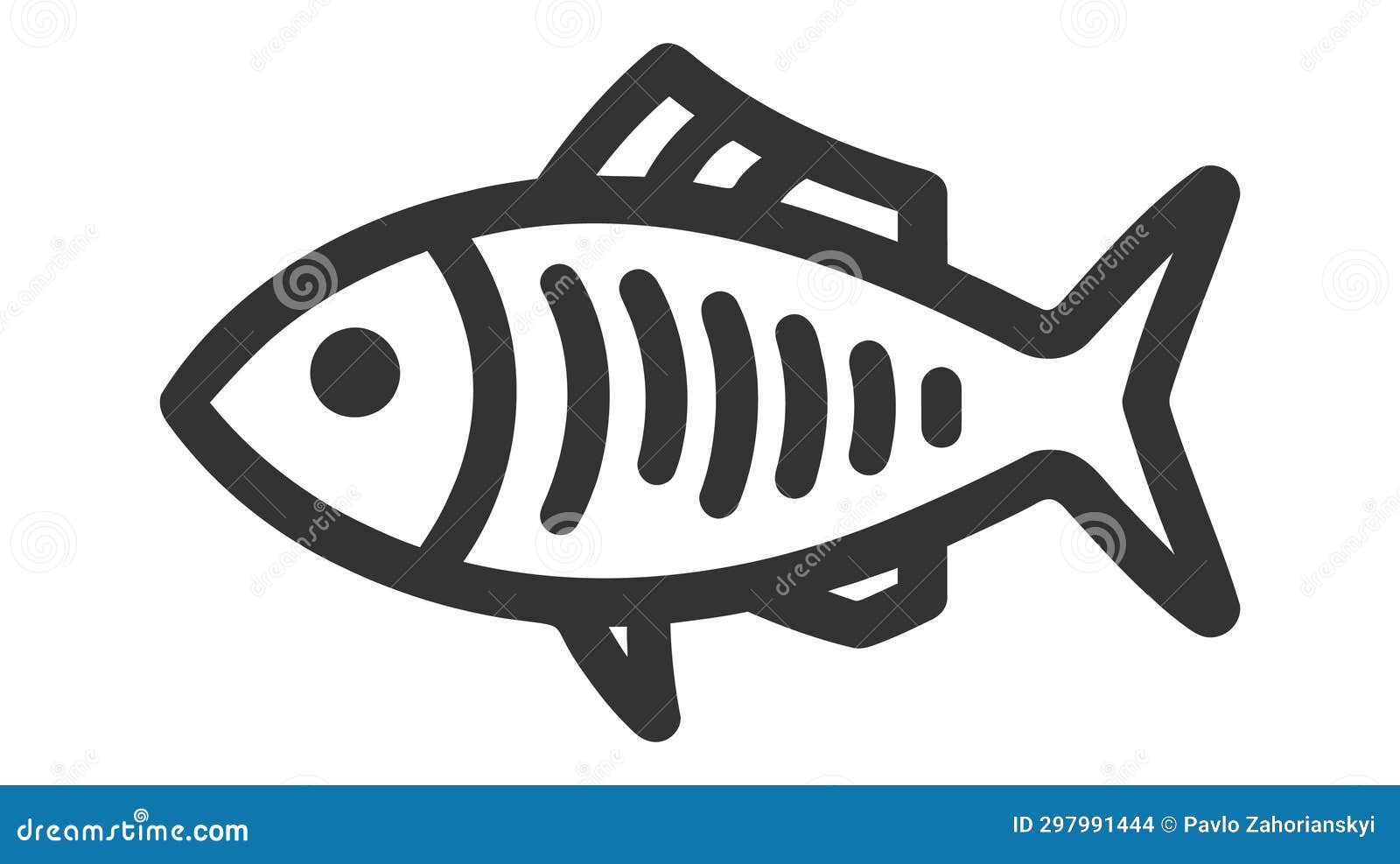 Fish Icon Vector Isolated on White Background Stock Illustration ...