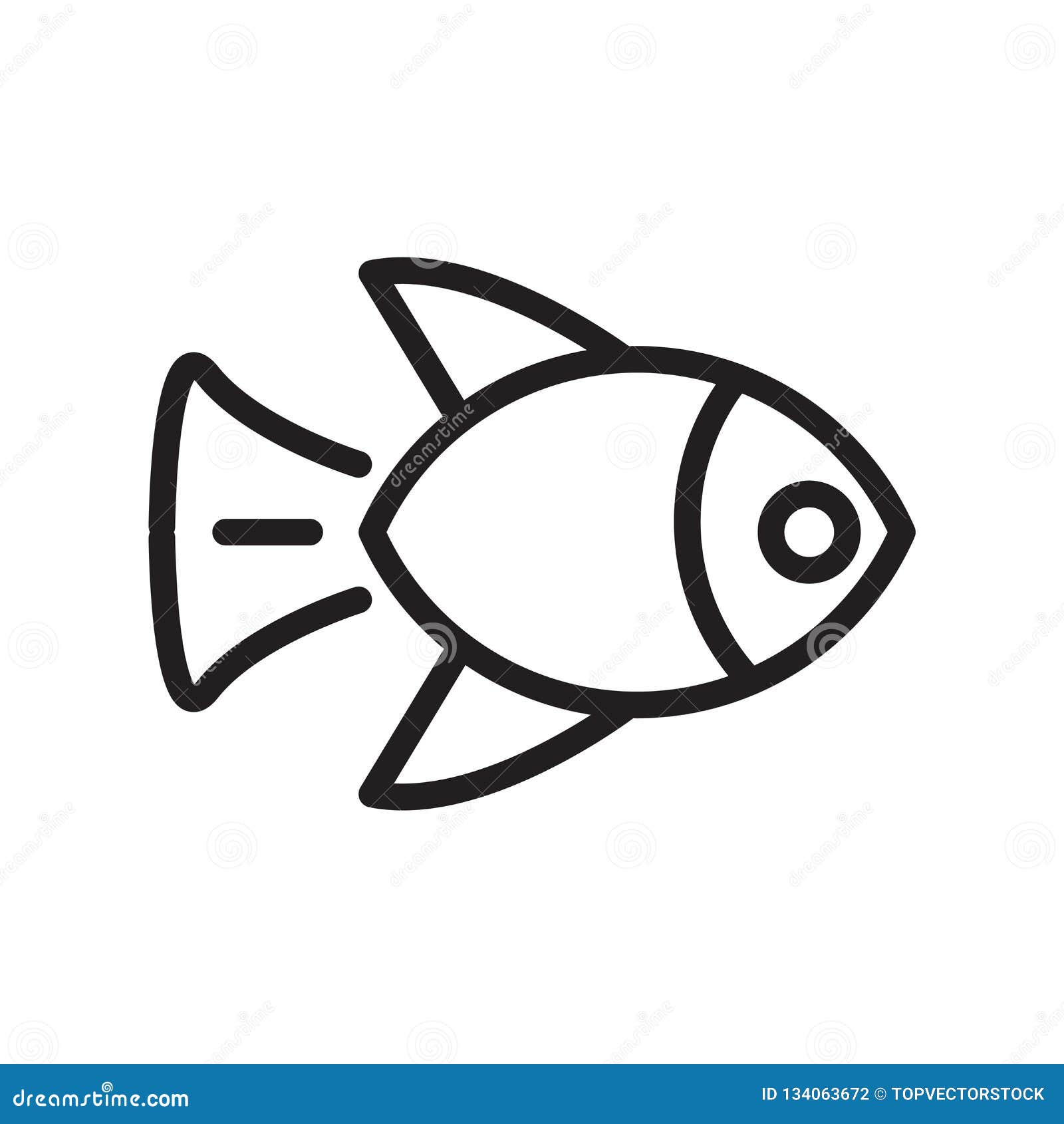 Fish Icon Vector Isolated on White Background, Fish Sign , Line Symbol ...