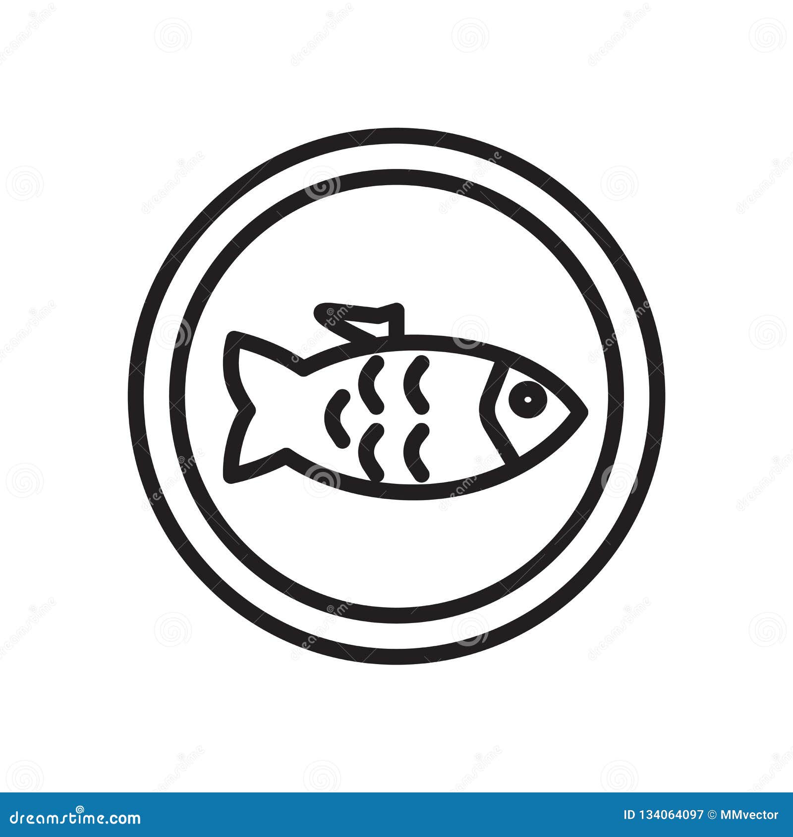 Fish Icon Vector Isolated on White Background, Fish Sign , Linear ...