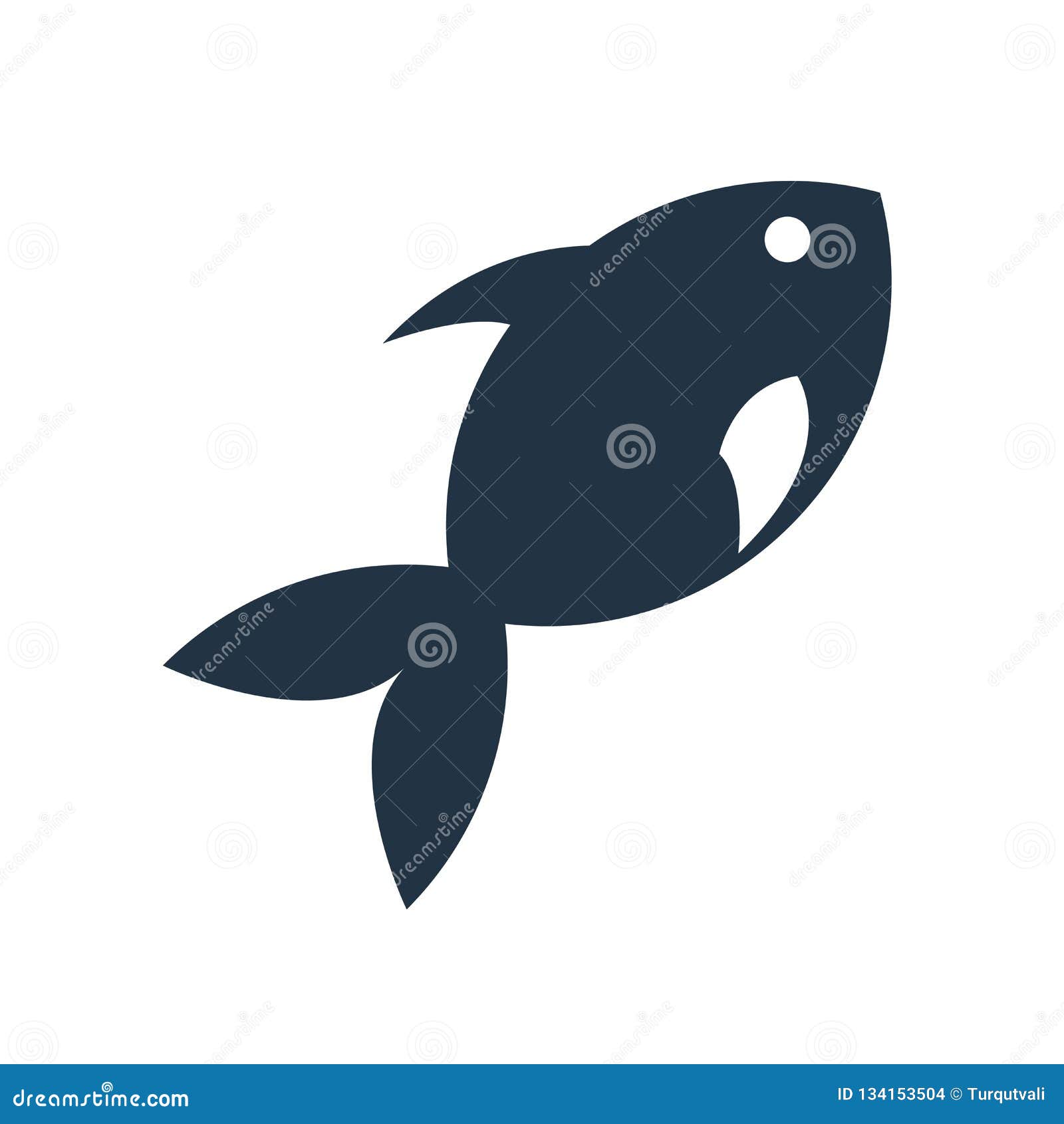 Fish Icon Vector Isolated on White Background, Fish Sign Stock Vector ...