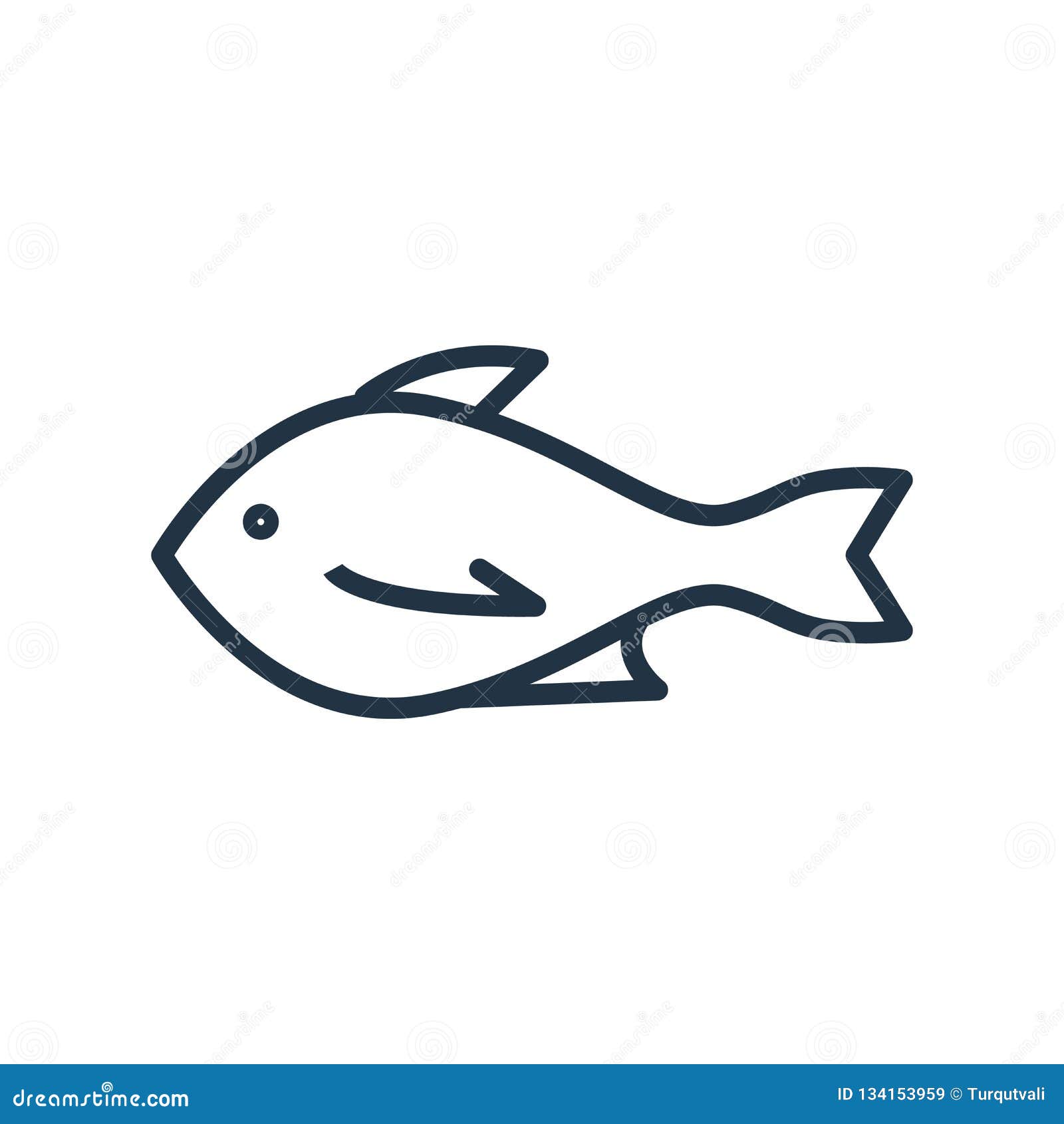 Fish Icon Vector Isolated on White Background, Fish Sign Stock Vector ...
