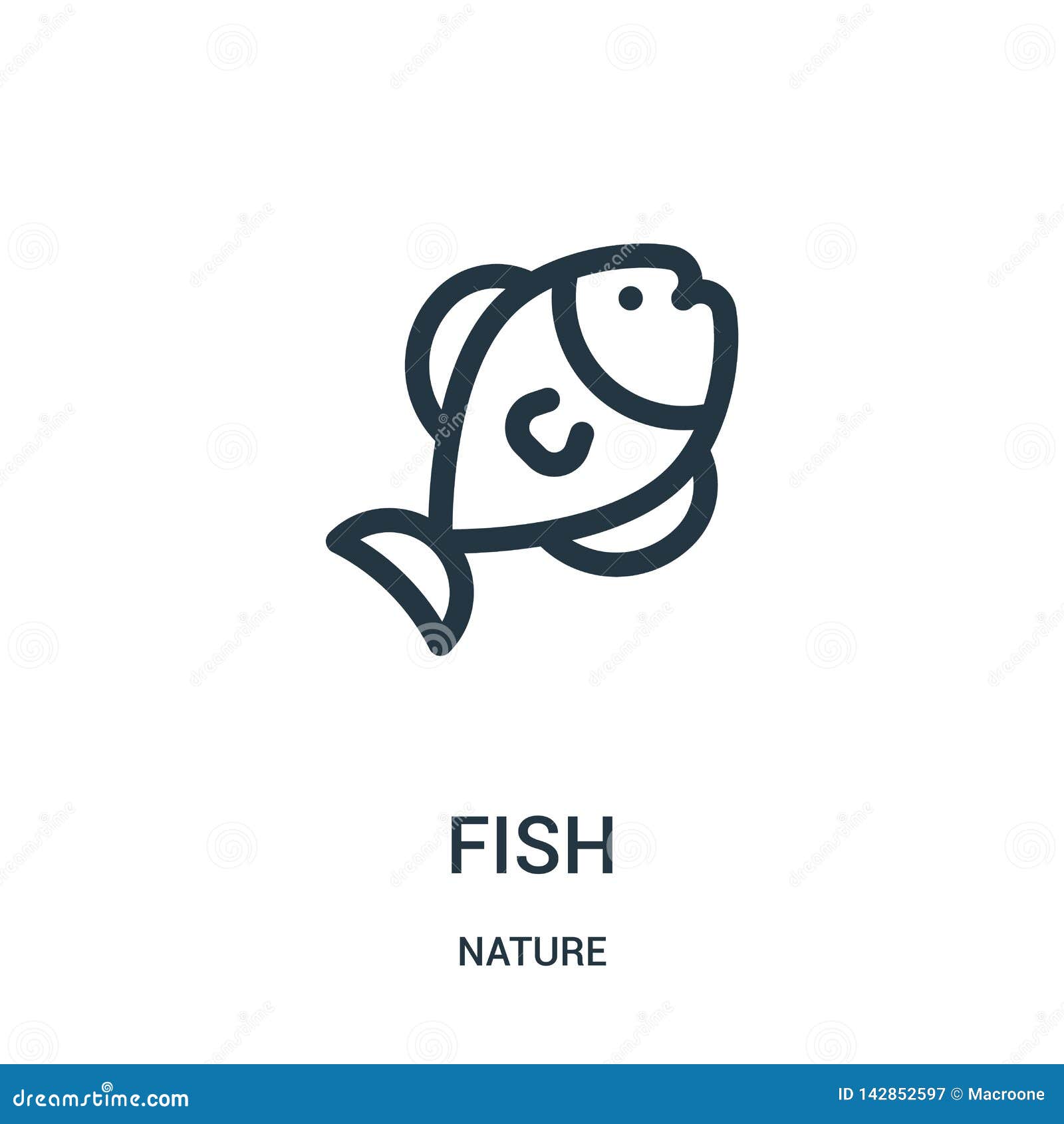 Fish Icon Vector from Nature Collection. Thin Line Fish Outline Icon ...