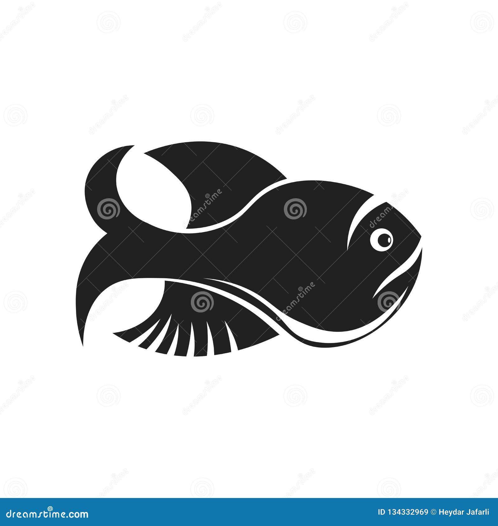 Fish Icon Vector Sign and Symbol Isolated on White Background, Fish ...