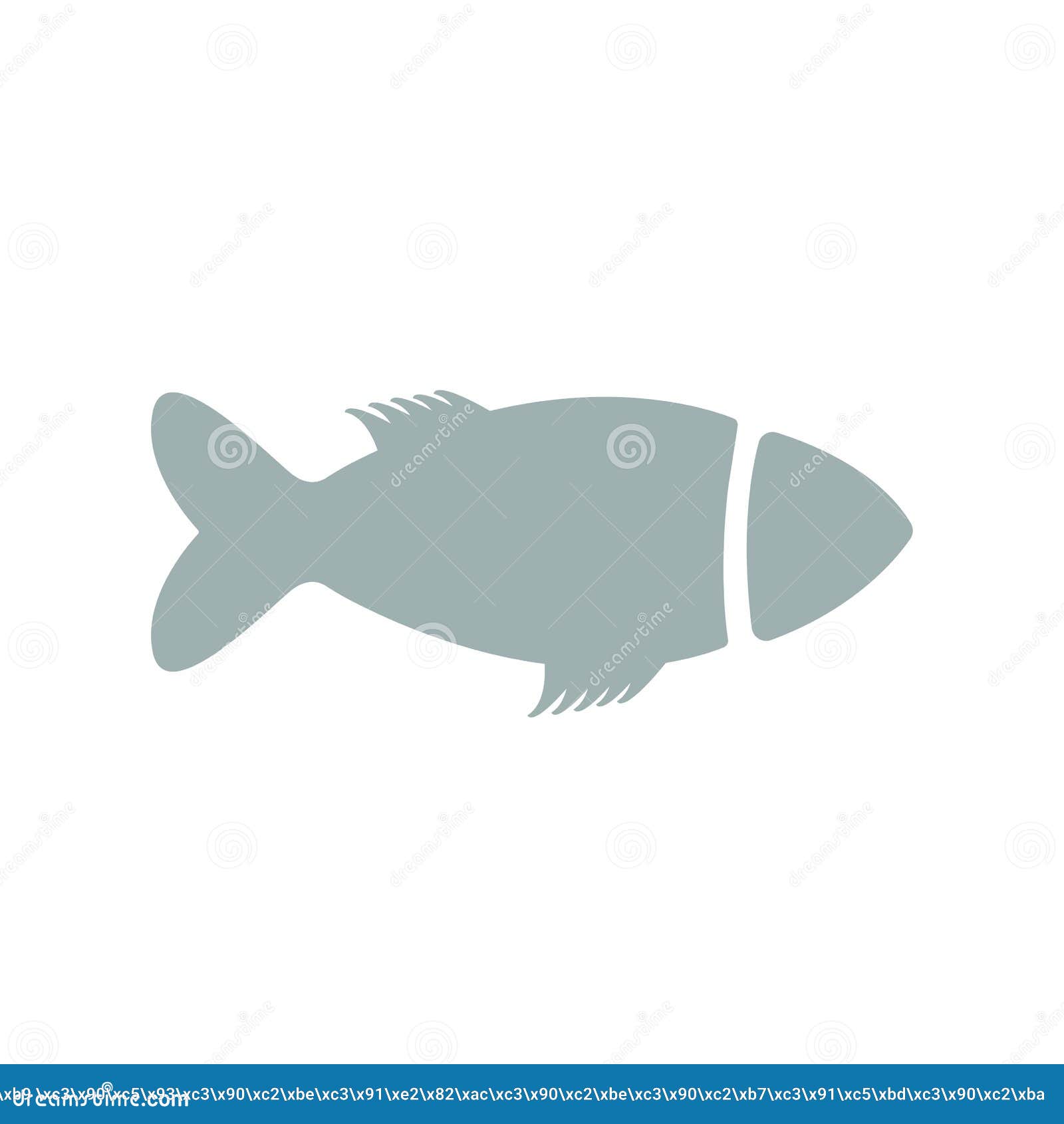 Fish Icon on a White Background, Vector Illustration Stock Vector ...