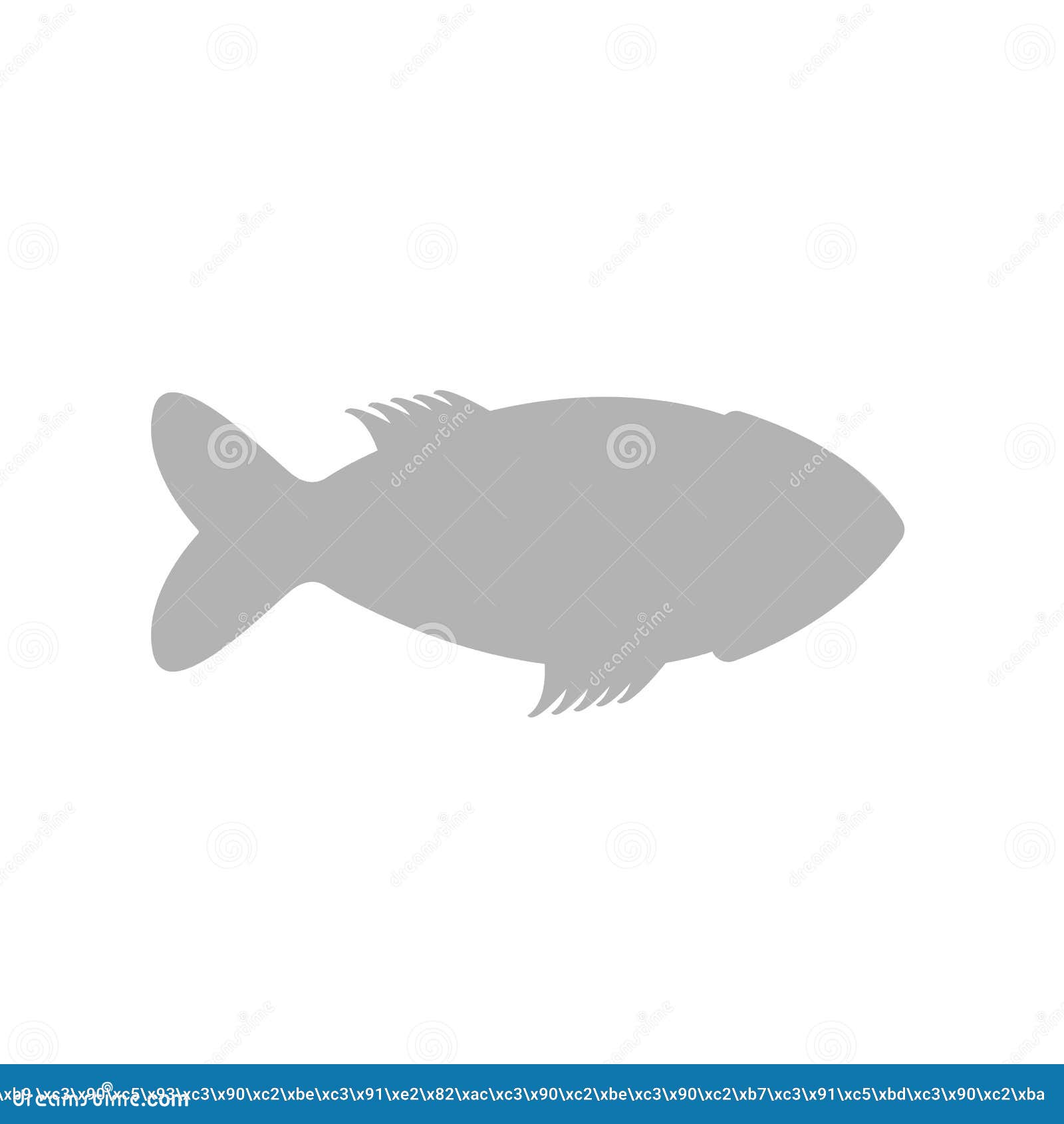 Fish Icon on a White Background, Vector Illustration Stock Vector ...
