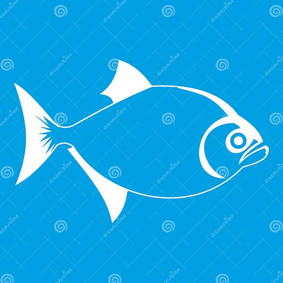 Fish icon white stock vector. Illustration of object - 96575953