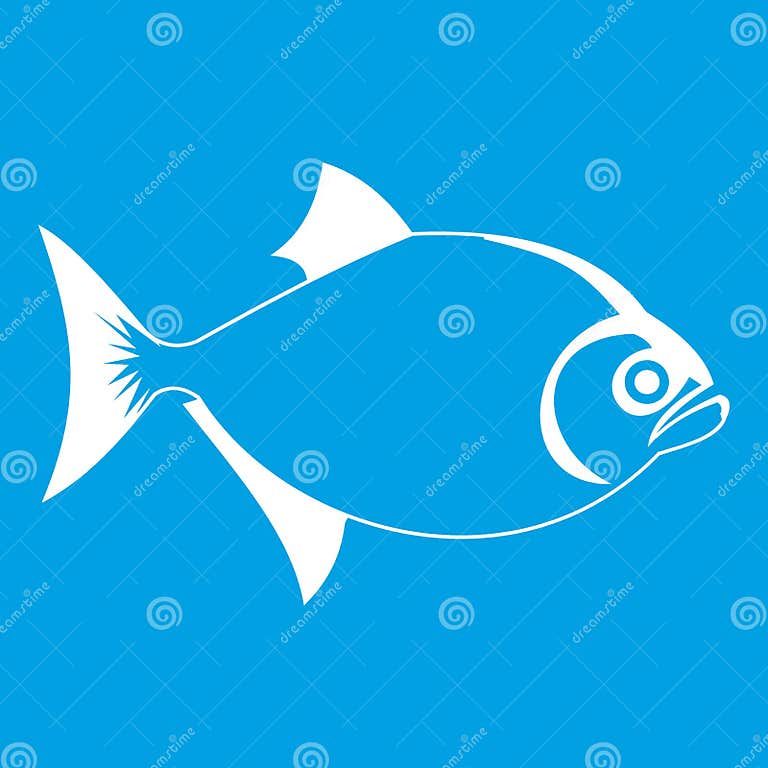 Fish icon white stock vector. Illustration of object - 96575953