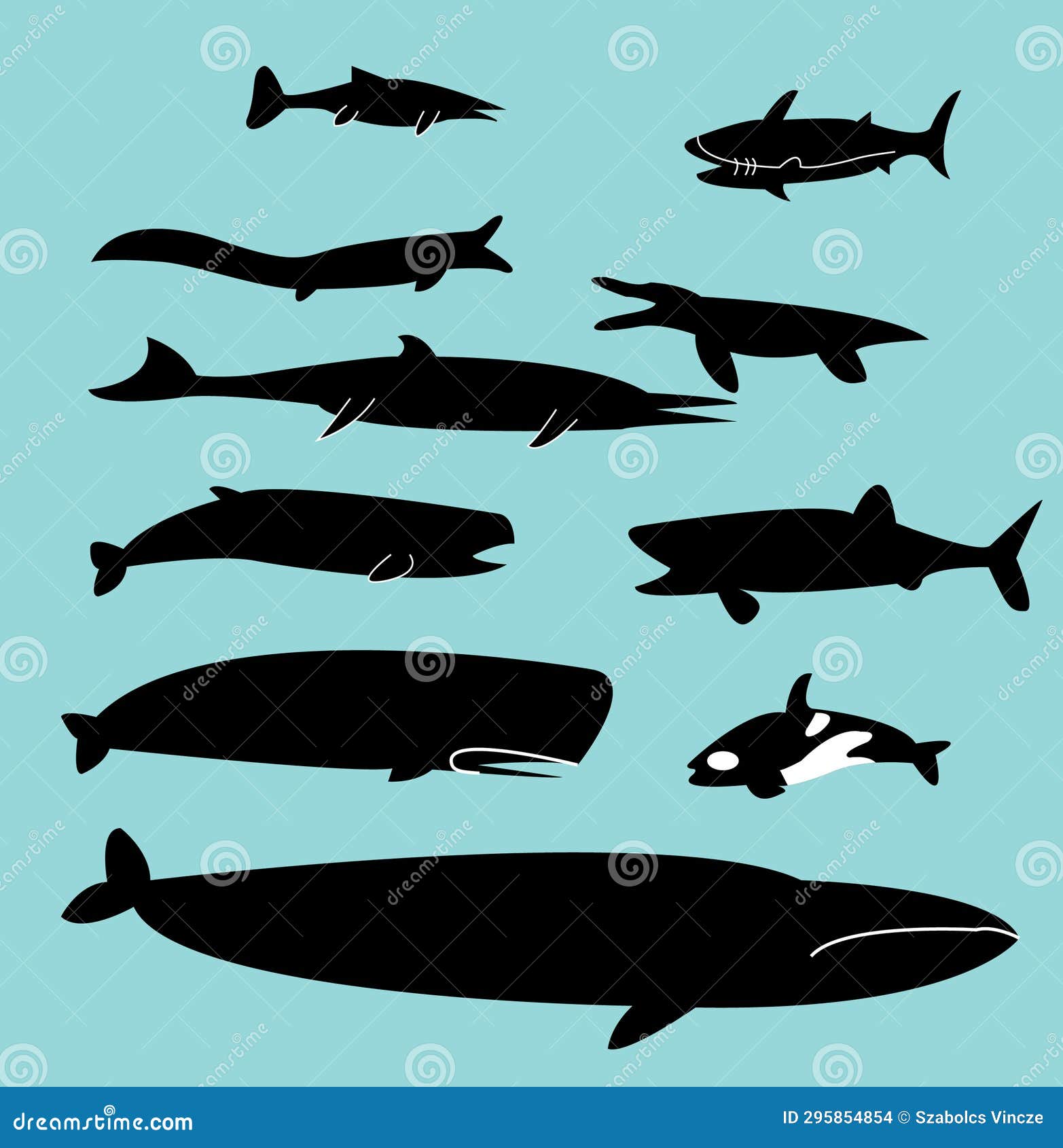 Fish icons stock illustration. Illustration of font - 295854854